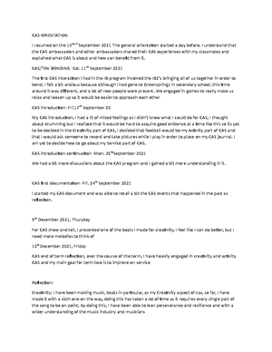 Activity Term 1 CAS proposal form - CAS PROJECT /SELECTION FORM Name ...