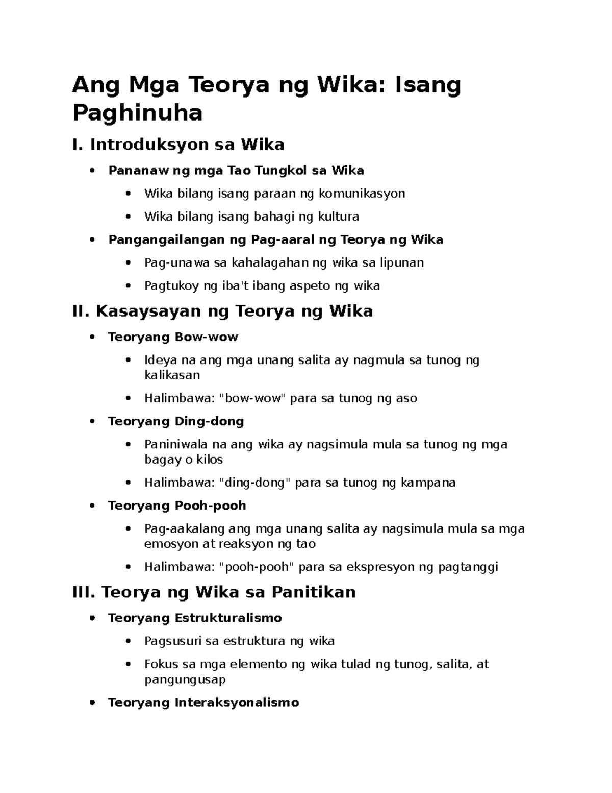 use these have fun - Ang Mga Teorya ng Wika: Isang Paghinuha I ...