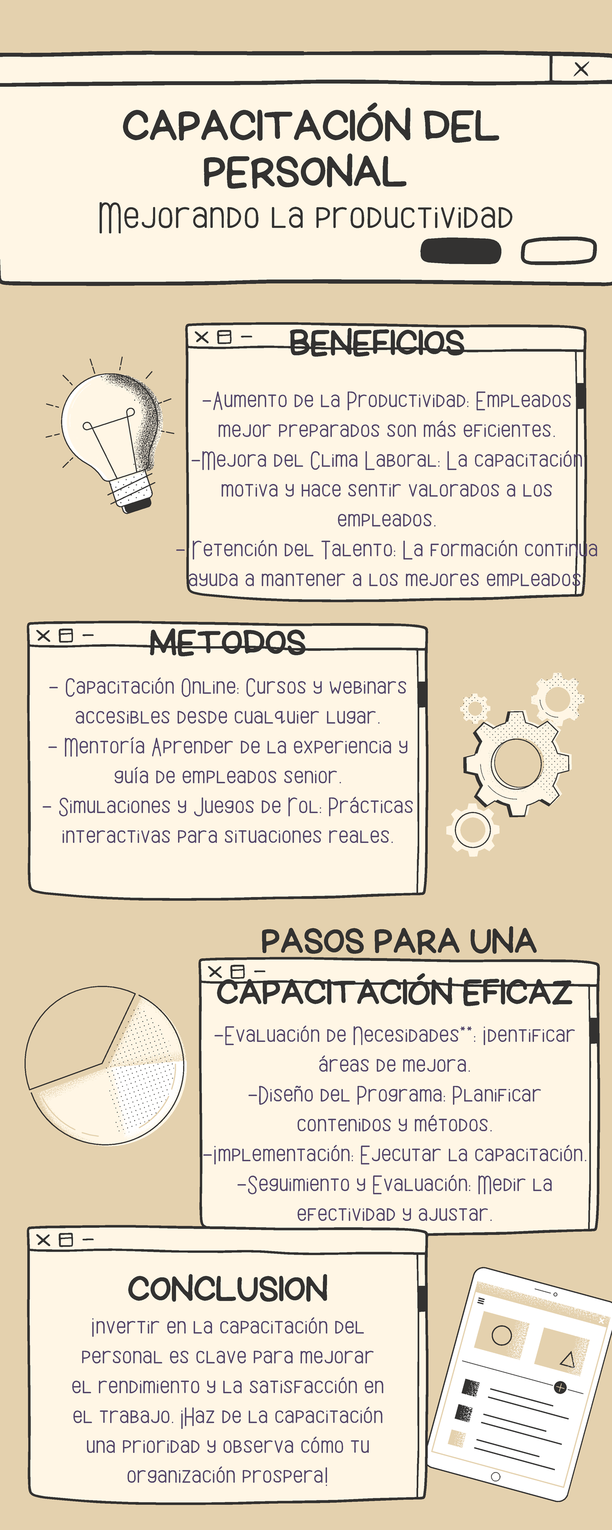 Infografía proyecto de investigación outline monocromático marrón ...