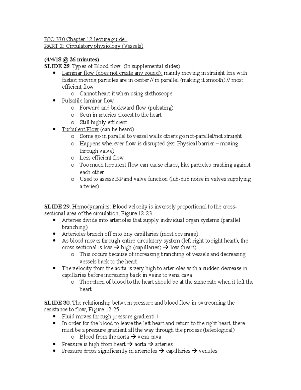 370 Chapter 12 Lecture Notes Part II - BIO 370 Chapter 12 lecture guide ...