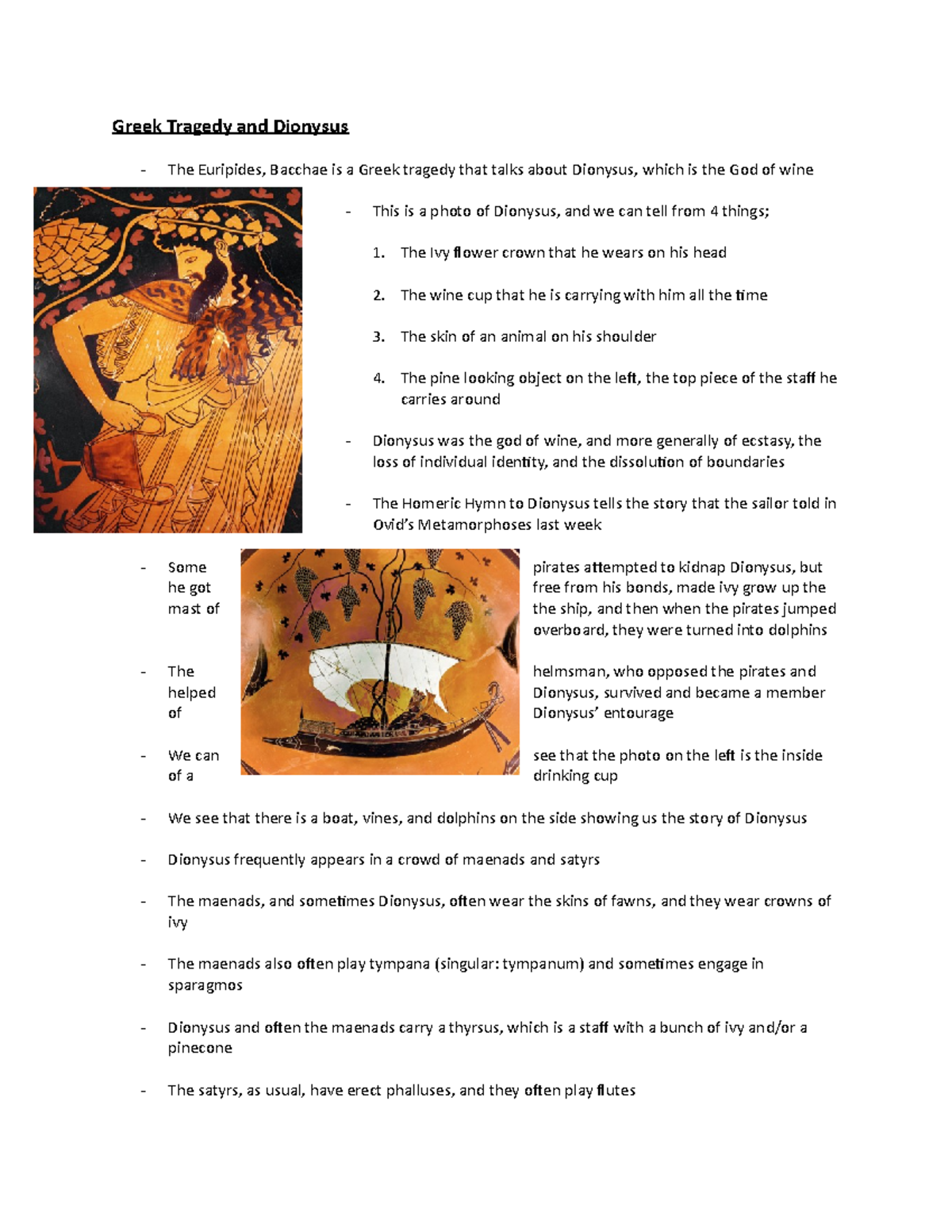 Greek Tragedy and Dionysus - Greek Tragedy and Dionysus The Euripides ...