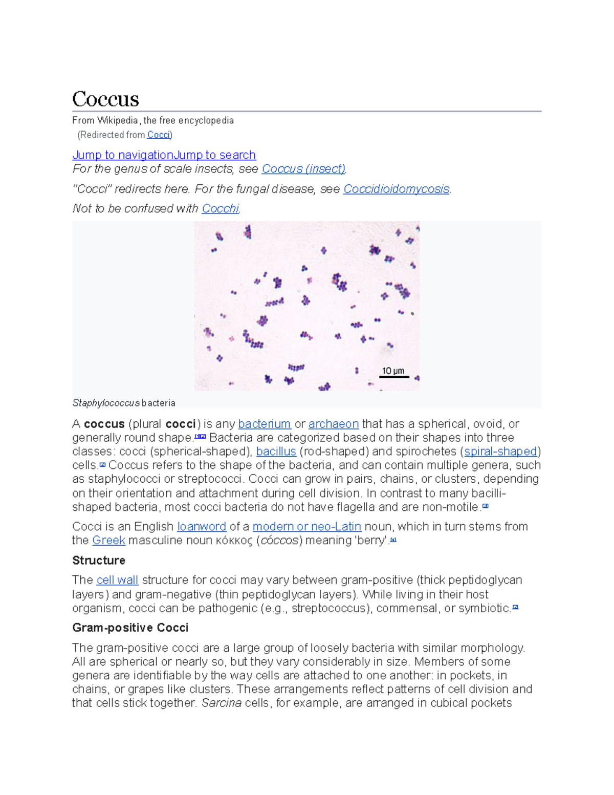 27 (14) - Lecture notes 8 - Coccus ####### From Wikipedia, the free ...