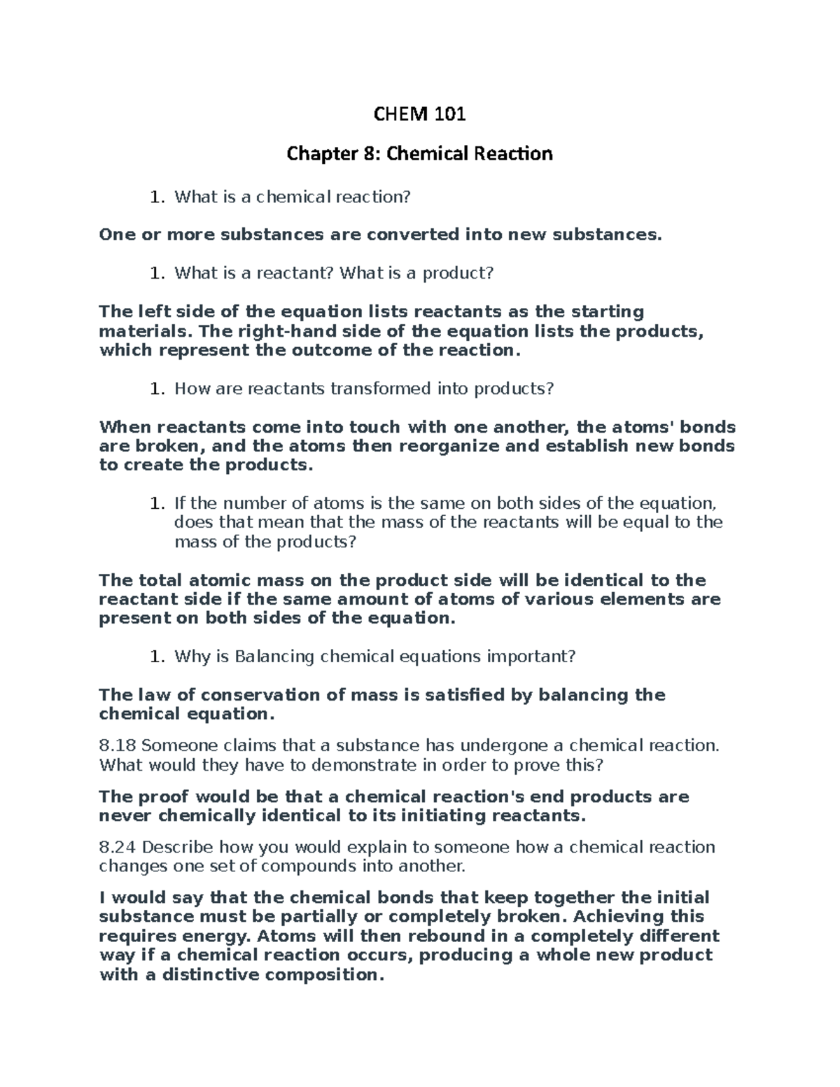 CHEM 101 (CH 8) - Introduction To General Chemistry - CHEM 101 Chapter ...