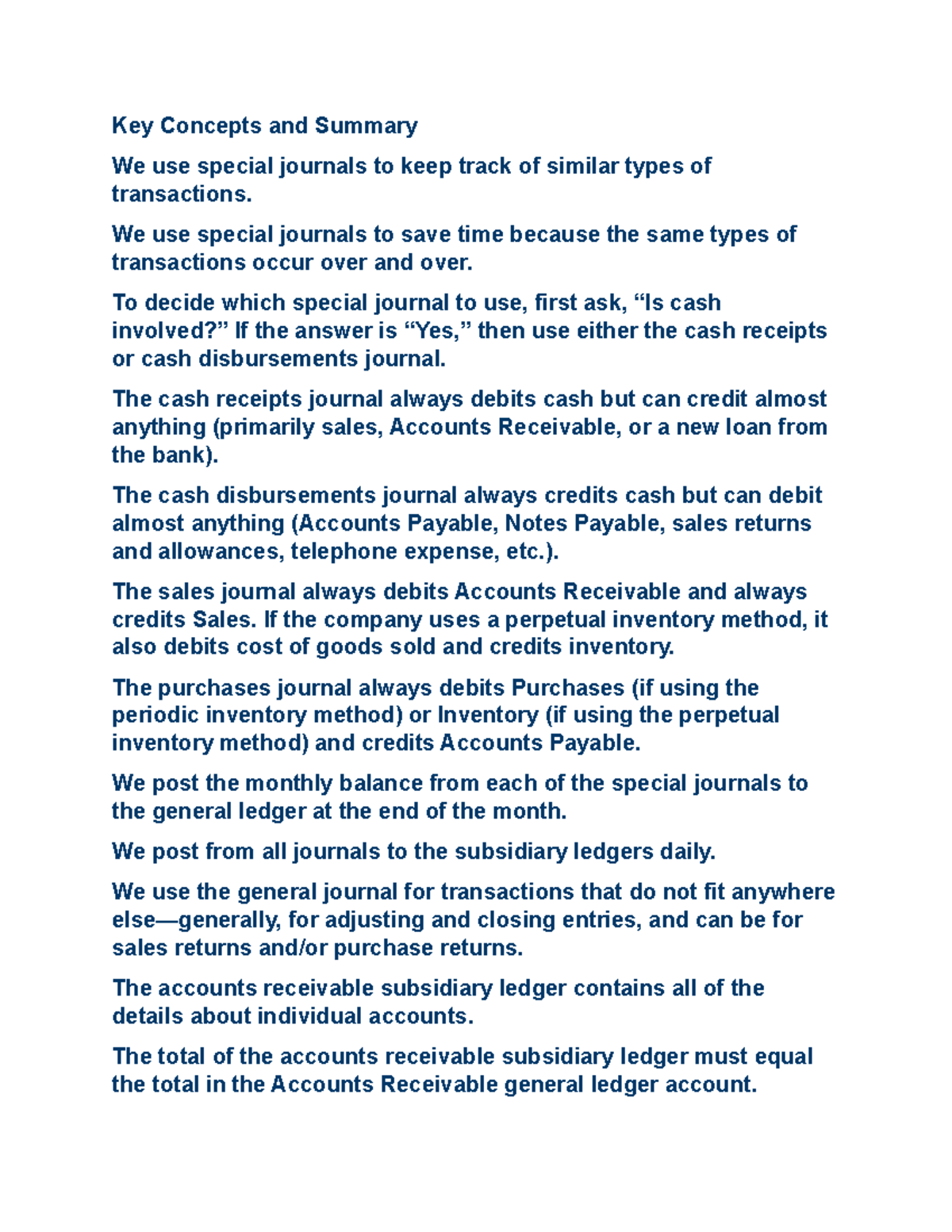 Key Concepts and Summary Key Concepts and Summary - Key Concepts and ...