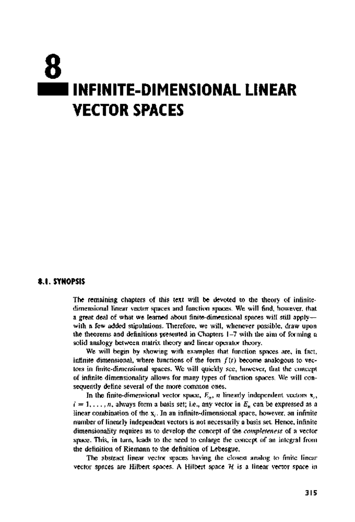Linear Operators 9 - 學習資源 - INFINITE-DIMENSIONAL LINEAR VECTOR SPACES 8 ...