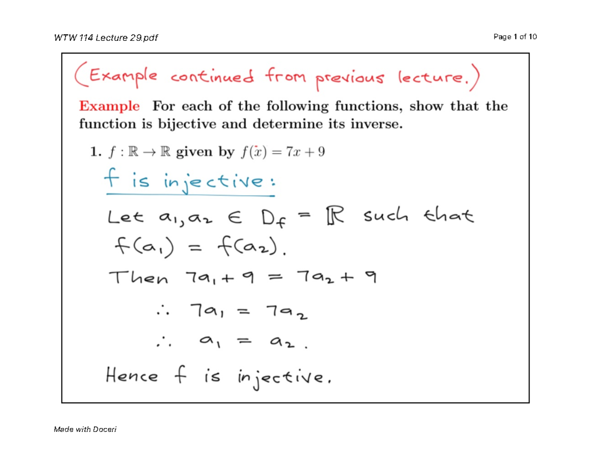 WTW 114 Lecture 29 (Classroom Slides) - WTW114 - WTW 114 Lecture 29 WTW ...