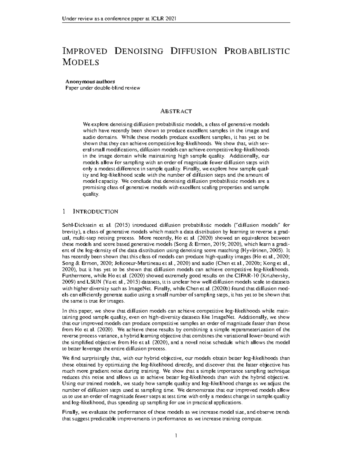 916 improved denoising diffusion p - IMPROVED DENOISING DIFFUSION ...
