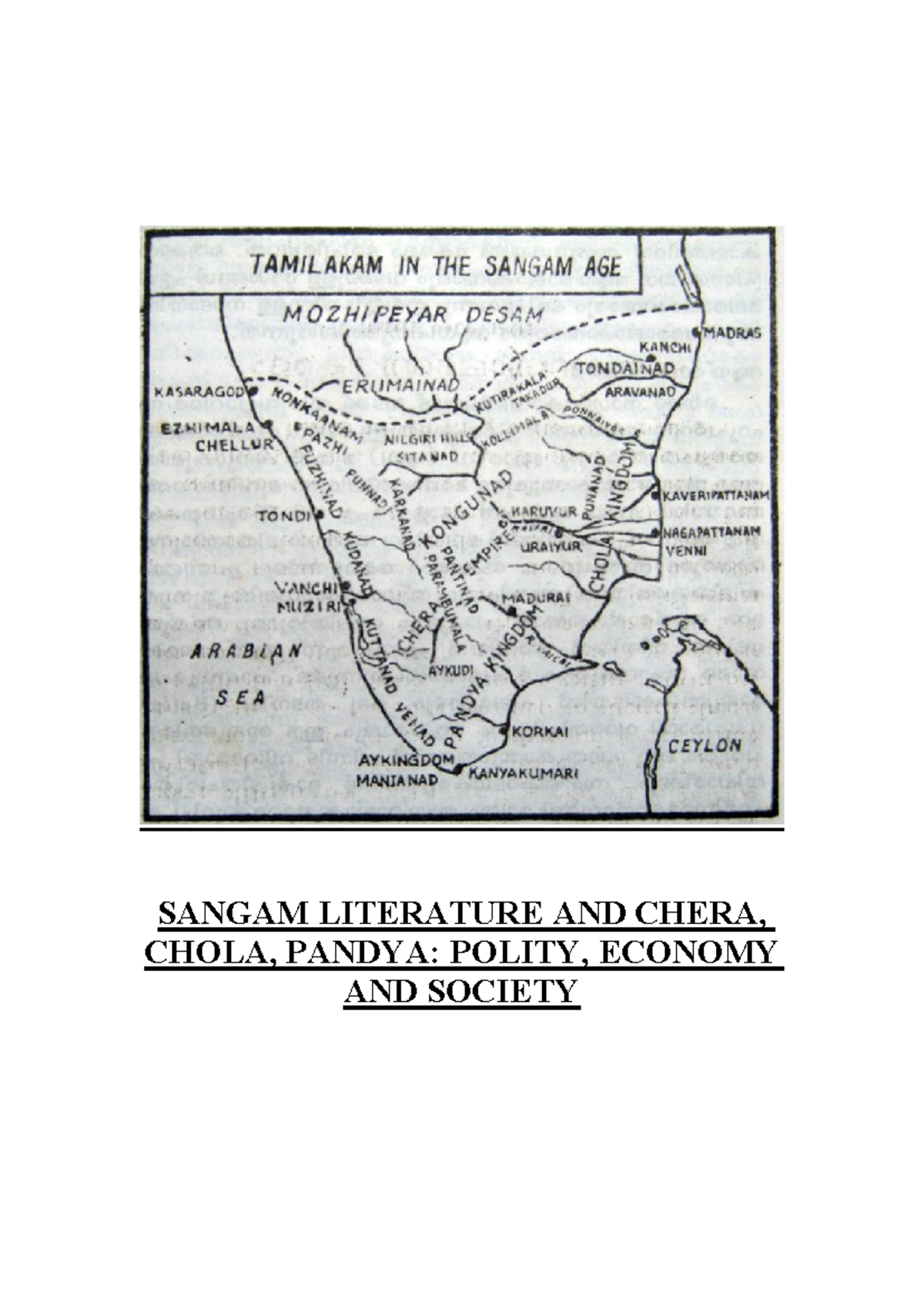 Sangam Age - Short summary of sangham age - SANGAM LITERATURE AND CHERA ...