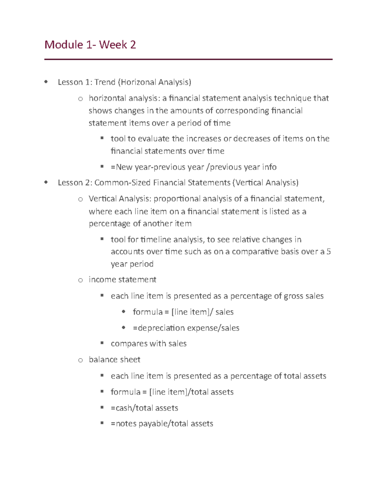 Module 1- Week 2 - Lecture notes 4 - Module 1- Week 2 Lesson 1: Trend ...
