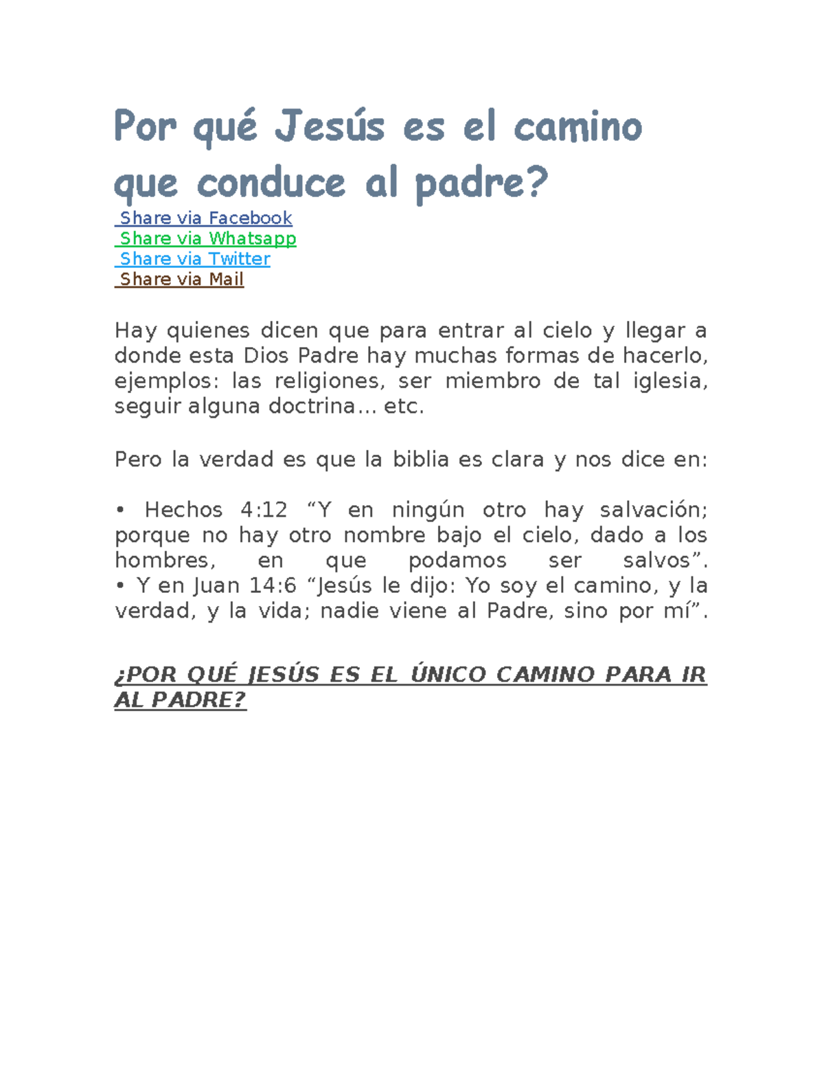 Jesus es el camino - MATERIAL EXCELENTE PARA FORTALECER EL CONOCIMIENTO ...