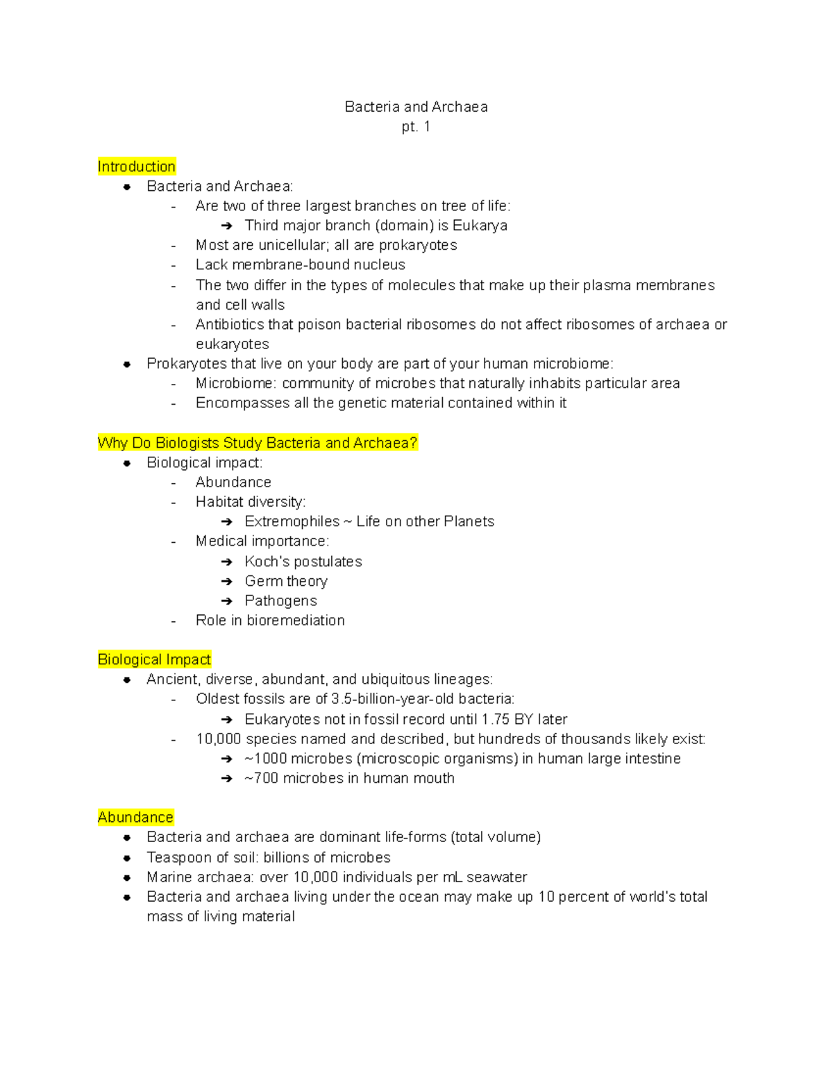 Bacteria and Archaea pt 1 - 1 Introduction Bacteria and Archaea: - Are ...