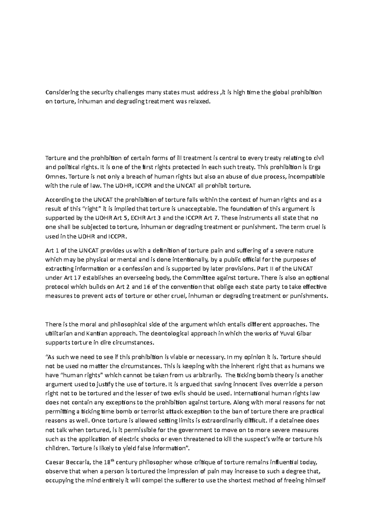 Iphr torture - Considering the security challenges many states must ...