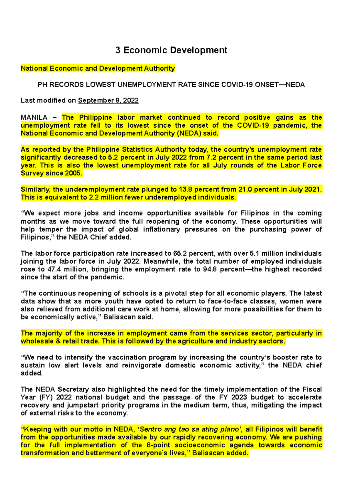 3 Economic Problems - 3 Economic Development National Economic and ...