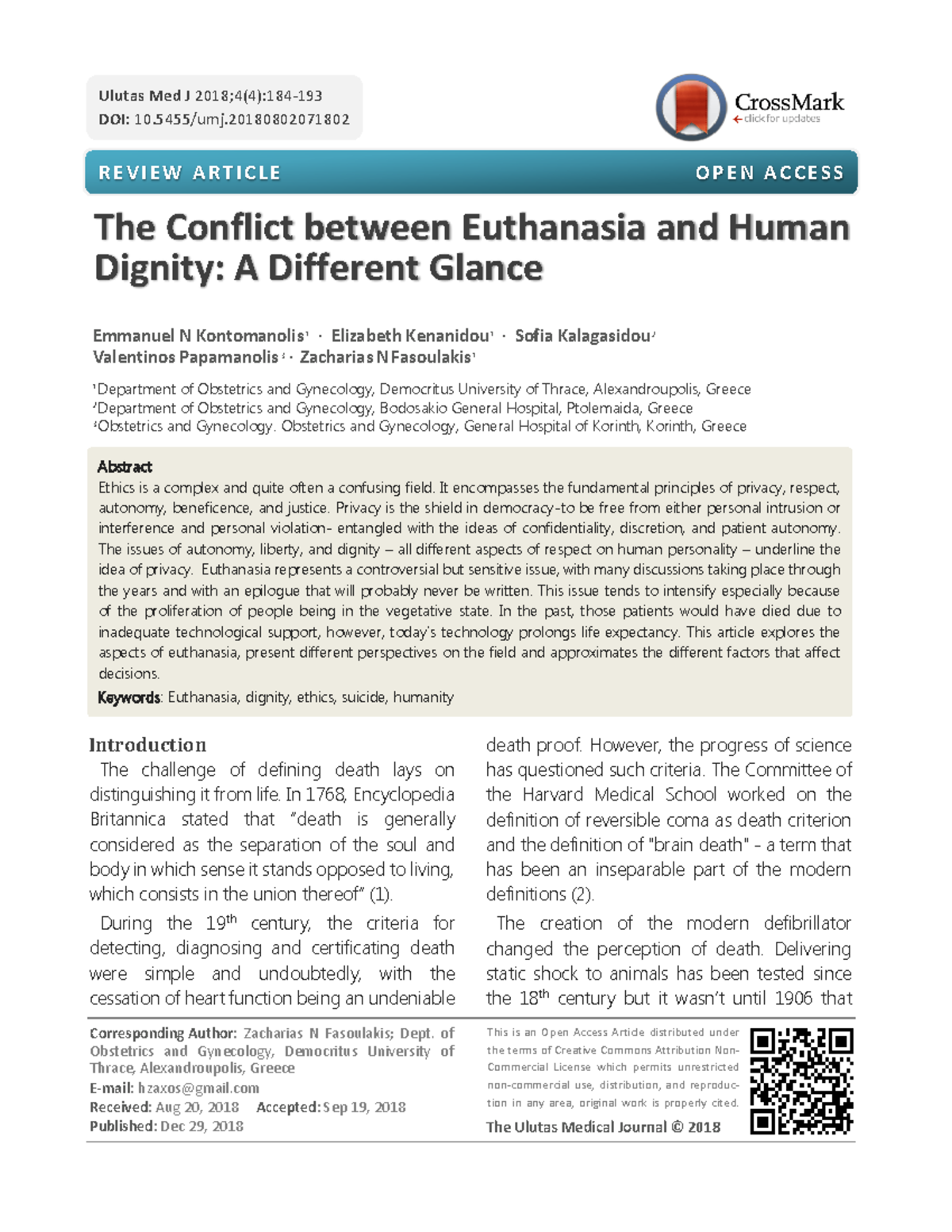 Forms of euthanasia - best notes - Introduction The challenge of ...