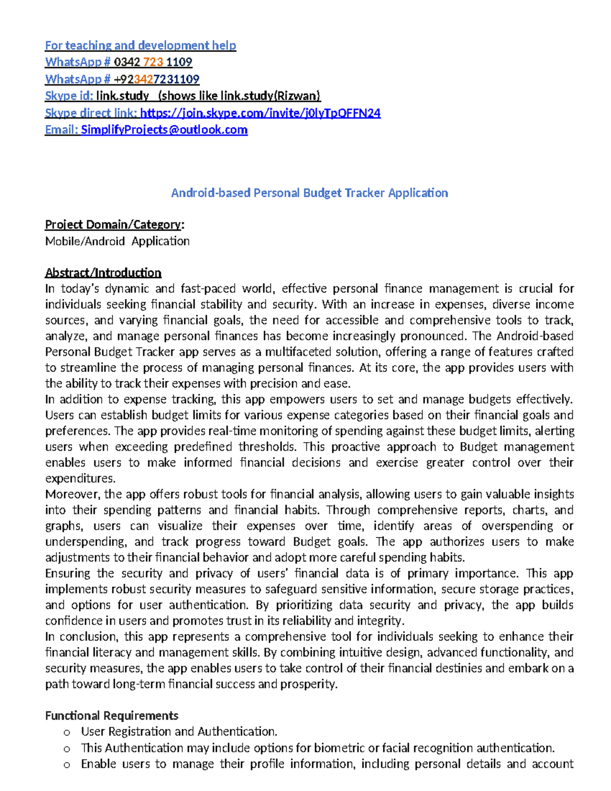 Android-based Personal Budget Tracker Application - For teaching and ...