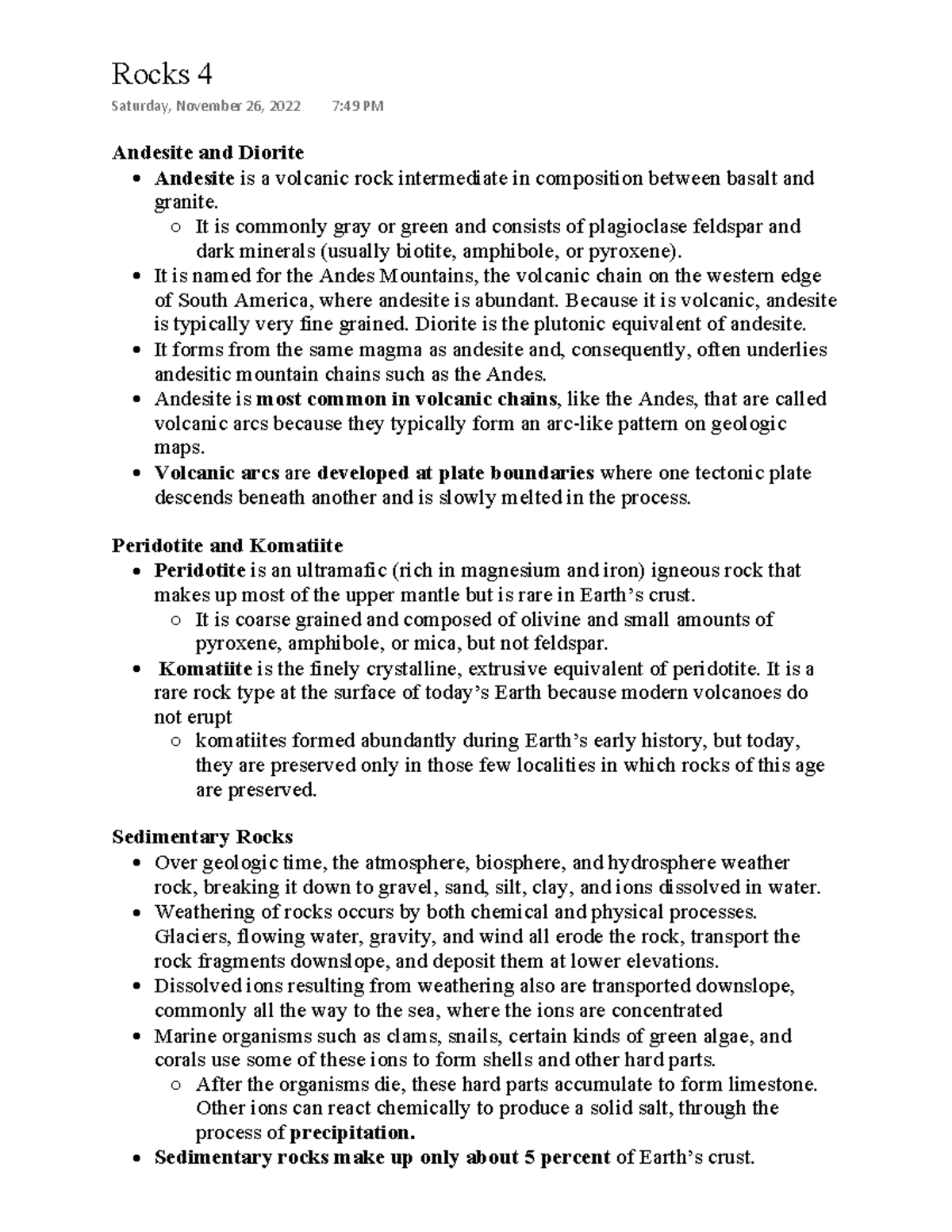 Environmental Science Rocks Chapter 4 - Andesite and Diorite Andesite ...