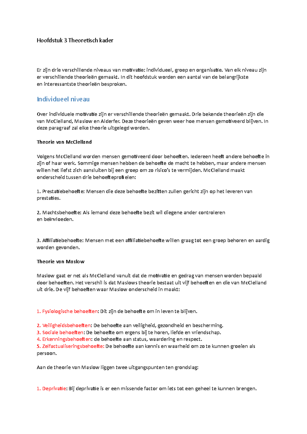 Hoofdstuk 3 Theoretisch kader, periode 3 - Hoofdstuk 3 Theoretisch ...