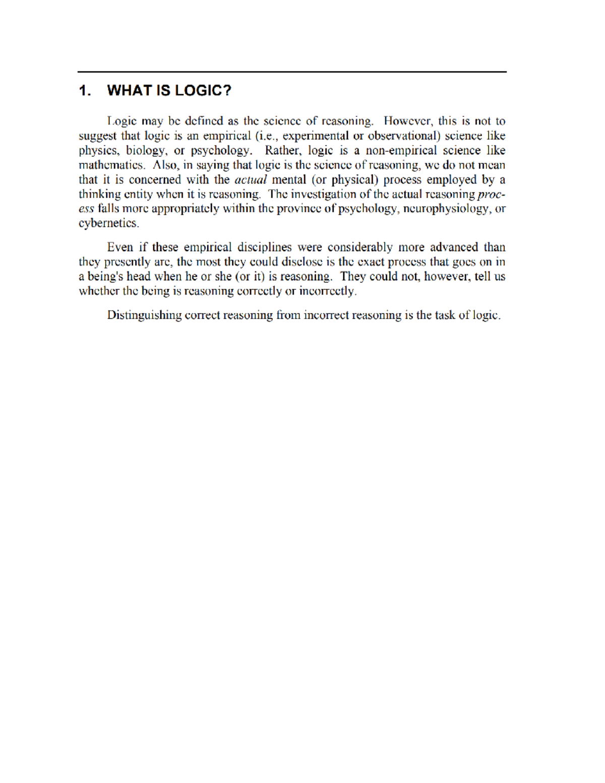 Doc3 - basic language and logic - 1. WHAT IS LOGIC? Logic may be ...