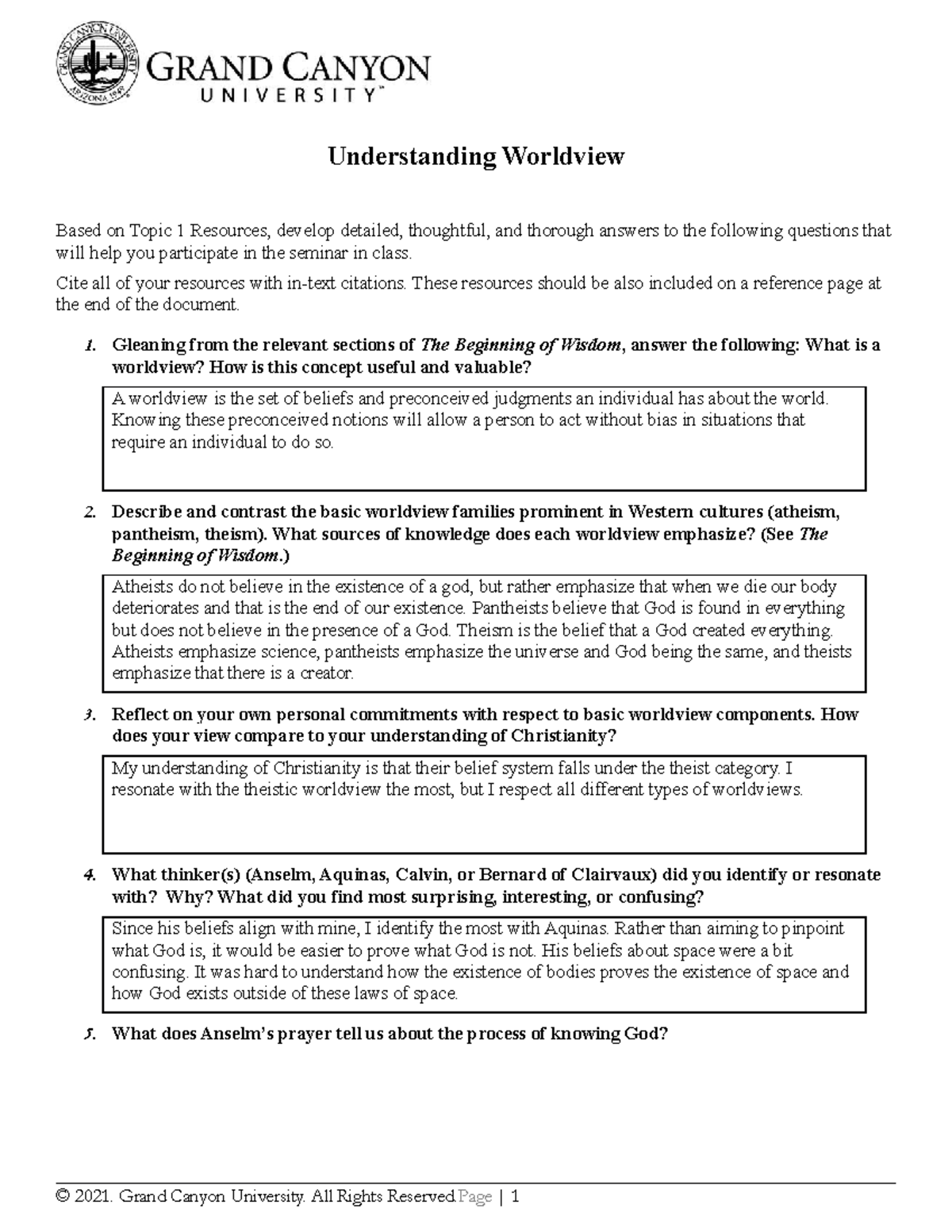CWV-106HN-T1Understanding Worldview - Understanding Worldview Based on ...