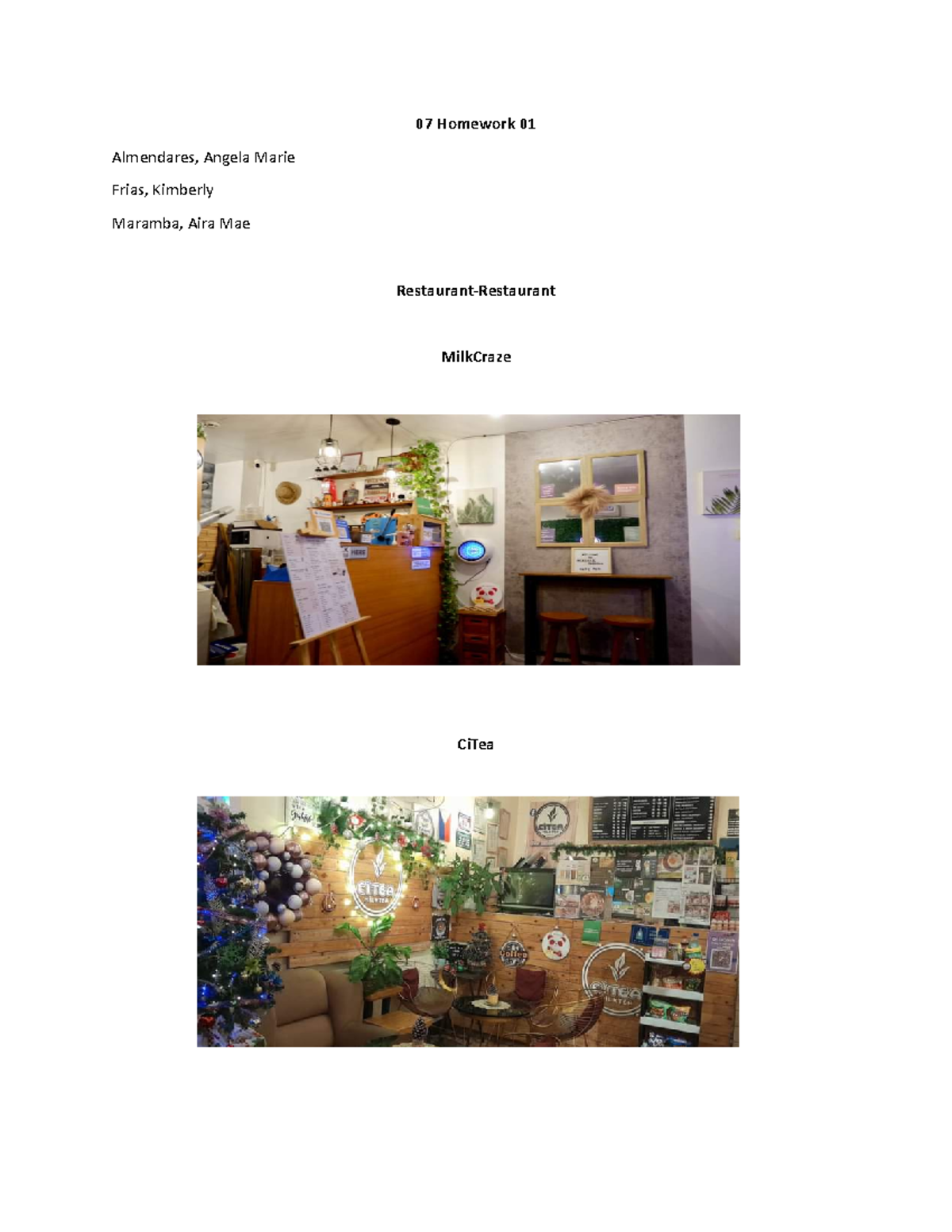 07Homework quaseman - Homework - 07 Homework 01 Almendares, Angela ...