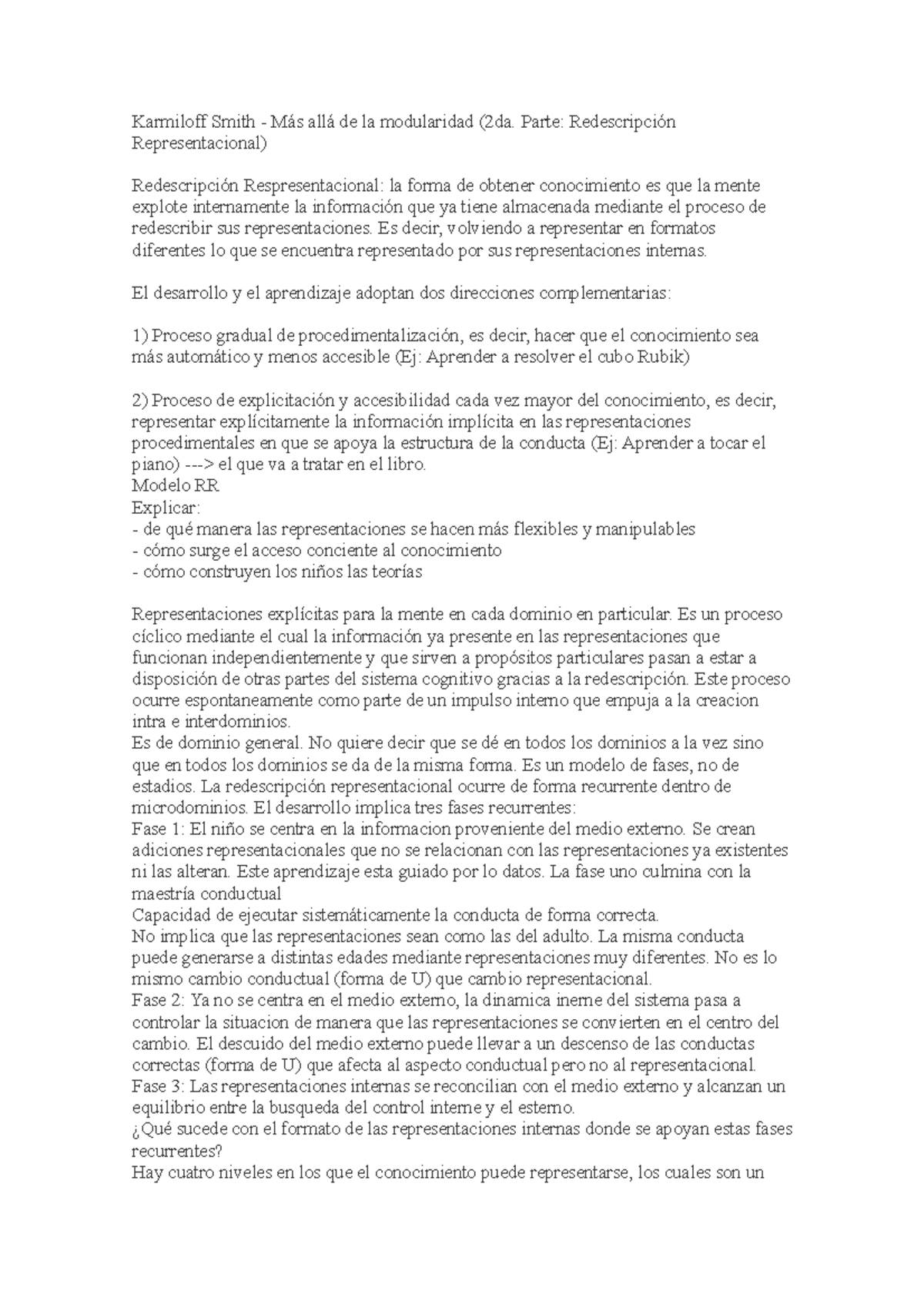 Karmiloff Smith S Concept Of Modulization