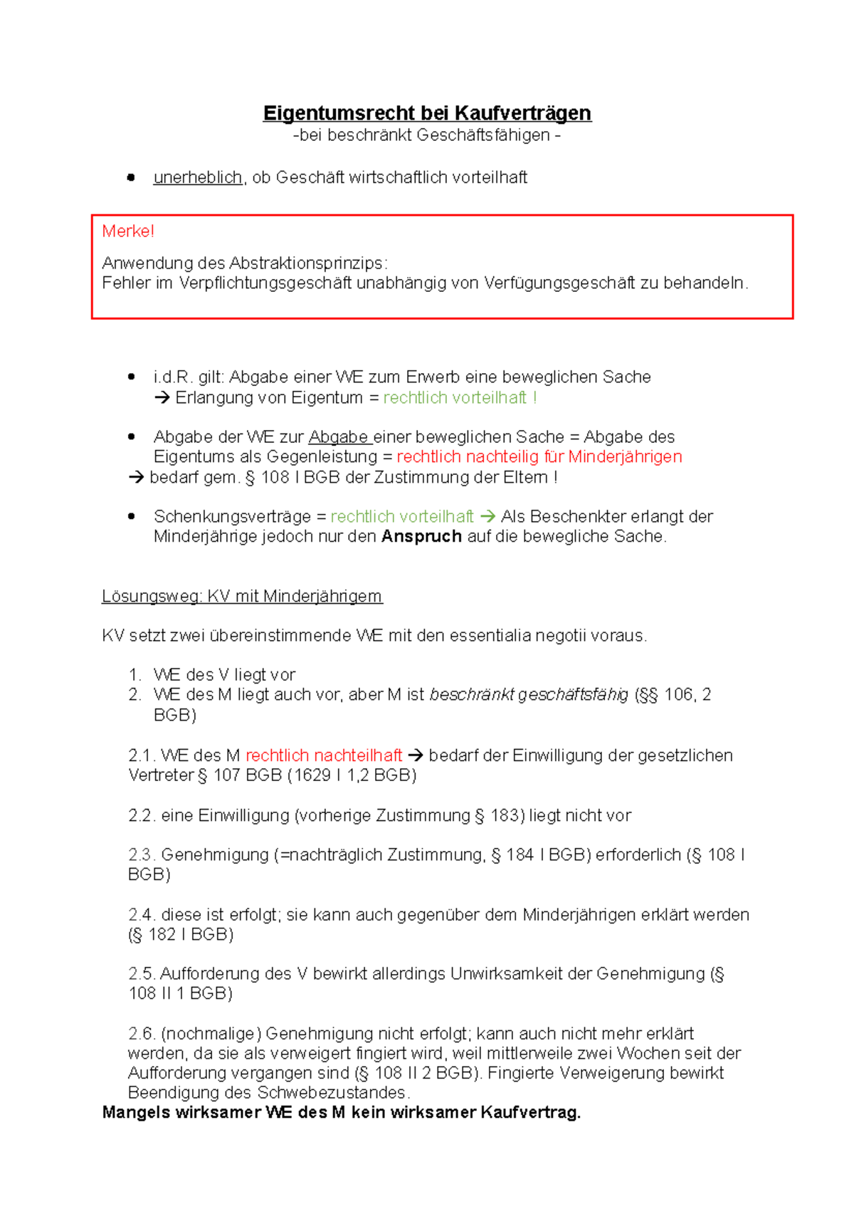 Eigentumsrecht bei Kaufverträgen - Eigentumsrecht bei Kaufverträgen ...