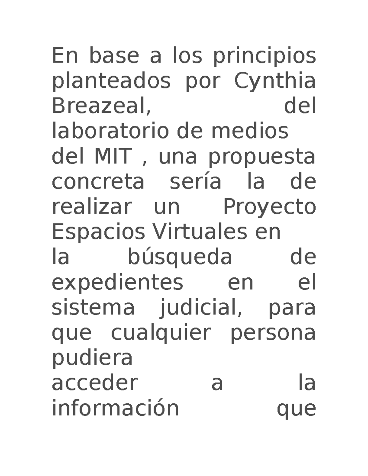 Tp 1 En base a los principios planteados por Cynthia Breazeal - En base ...