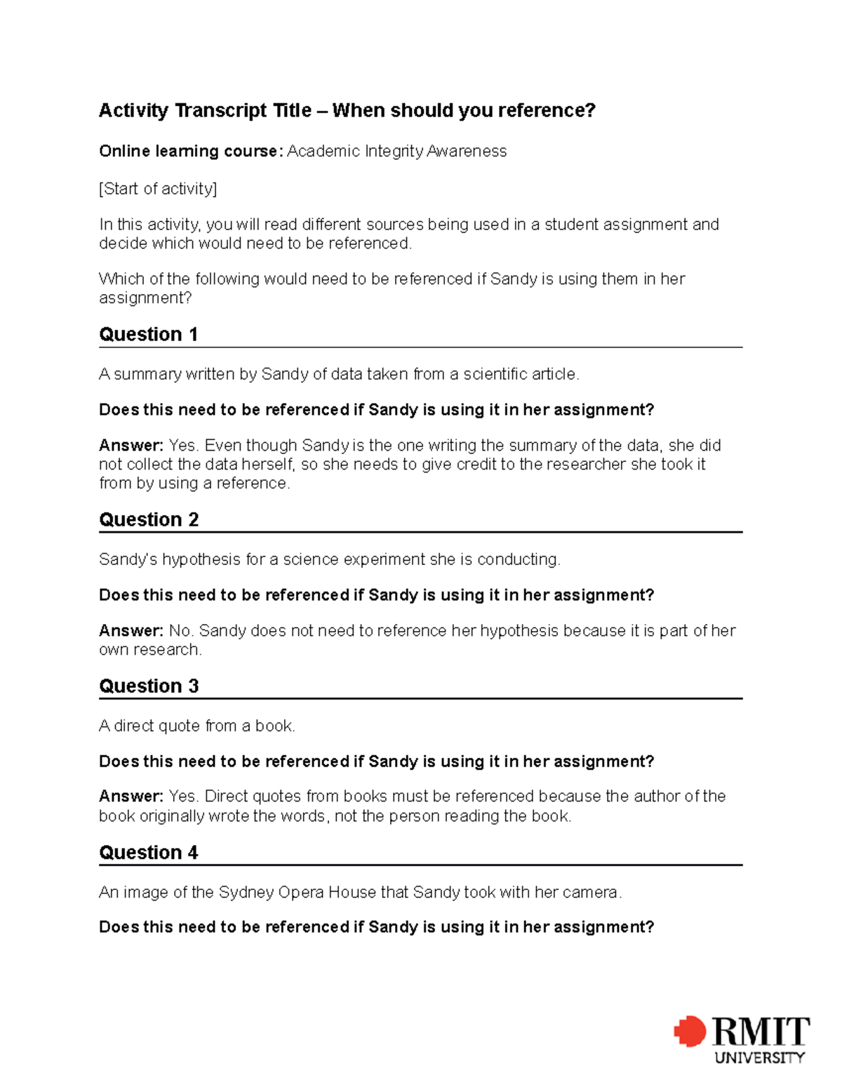When should you reference transcript (.docx, 56KB) - Activity ...