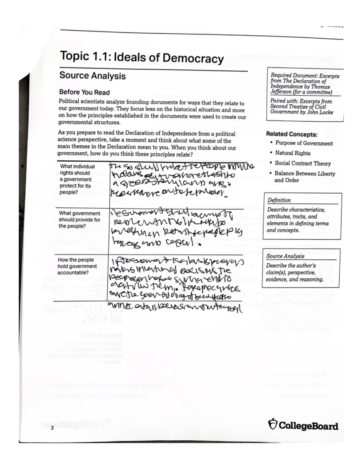 Of Democracy - Ap college video 1.3 - Topic 1: Ideals of Democracy ...