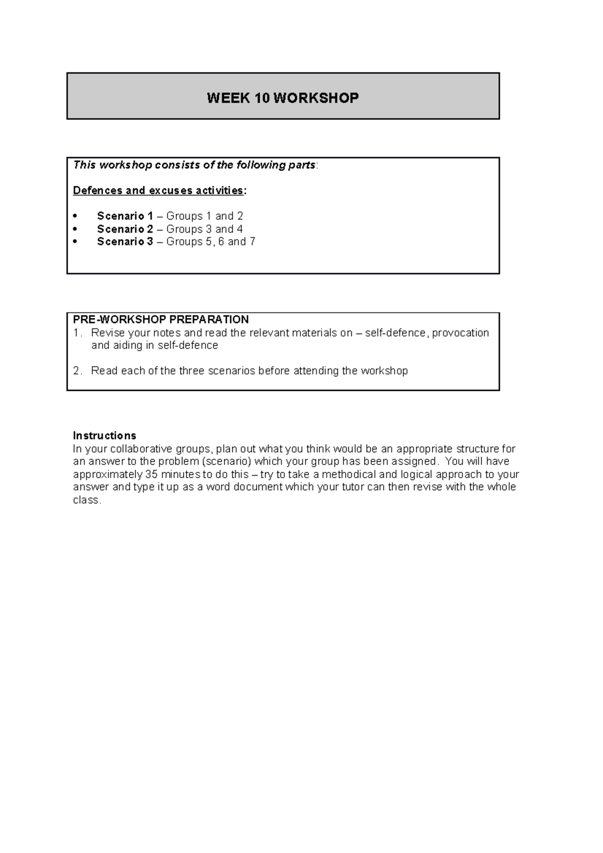 WEEK 10 Workshop update - WEEK 10 WORKSHOP This workshop consists of ...