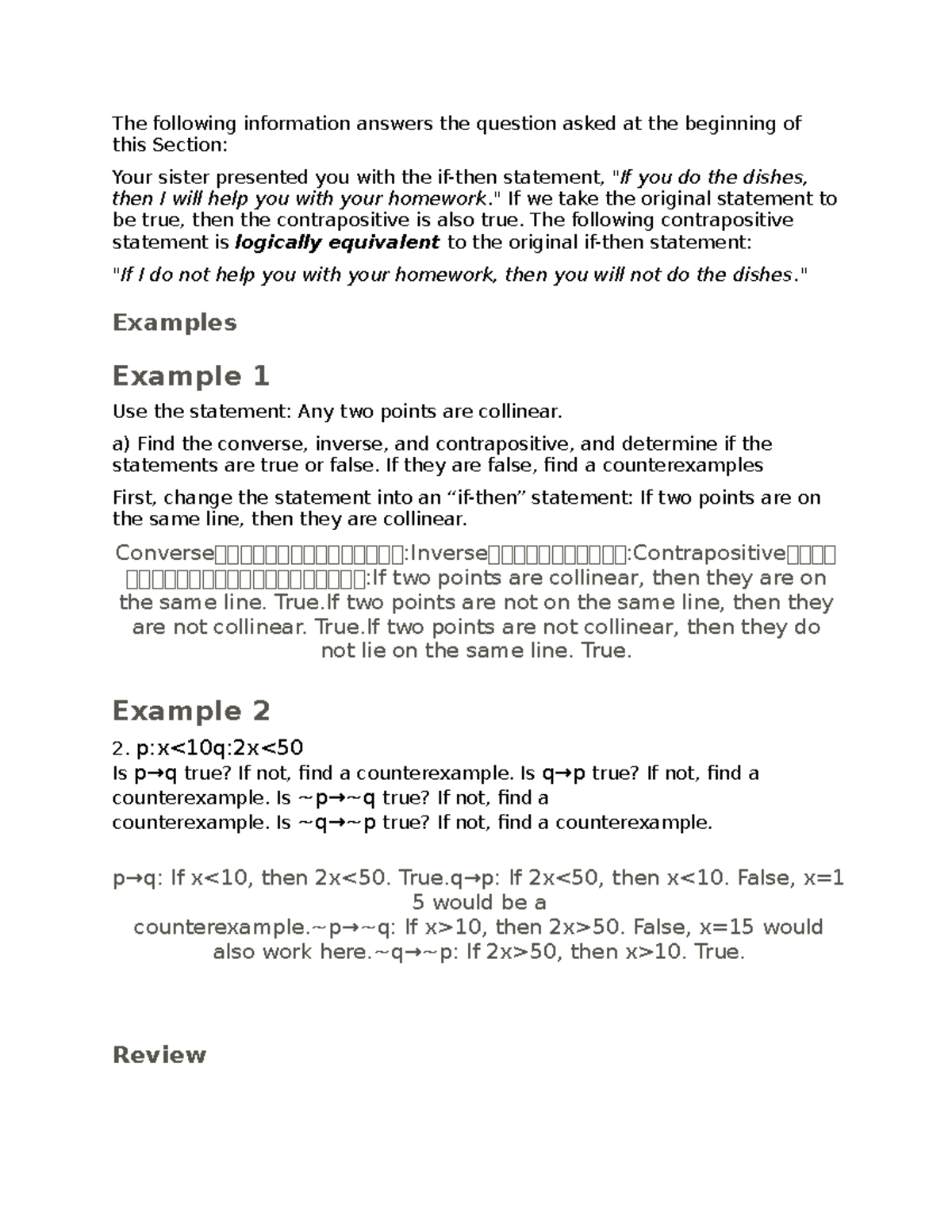 Math part 12 - Notes - The following information answers the question ...