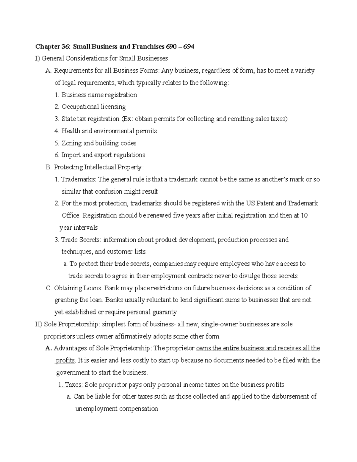 Business law 2 (final) - This document contains the chapter summaries ...