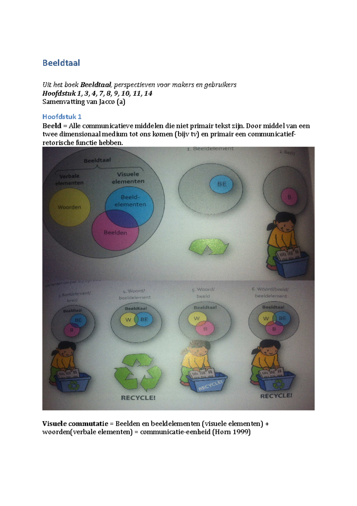 Samenvatting Beeldtaal Tentamen 1 - Beeldtaal Uit het boek Beeldtaal ...