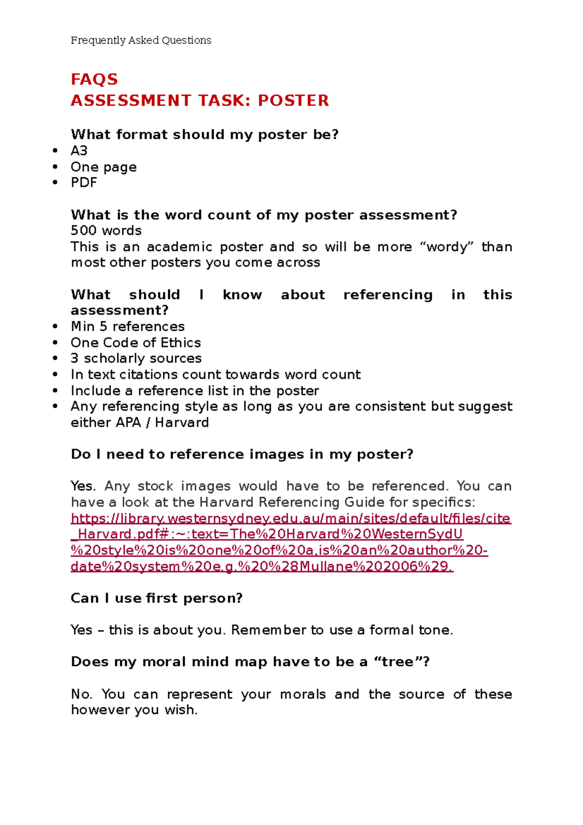 Poster FAQs - human resources - Frequently Asked Questions FAQS ...