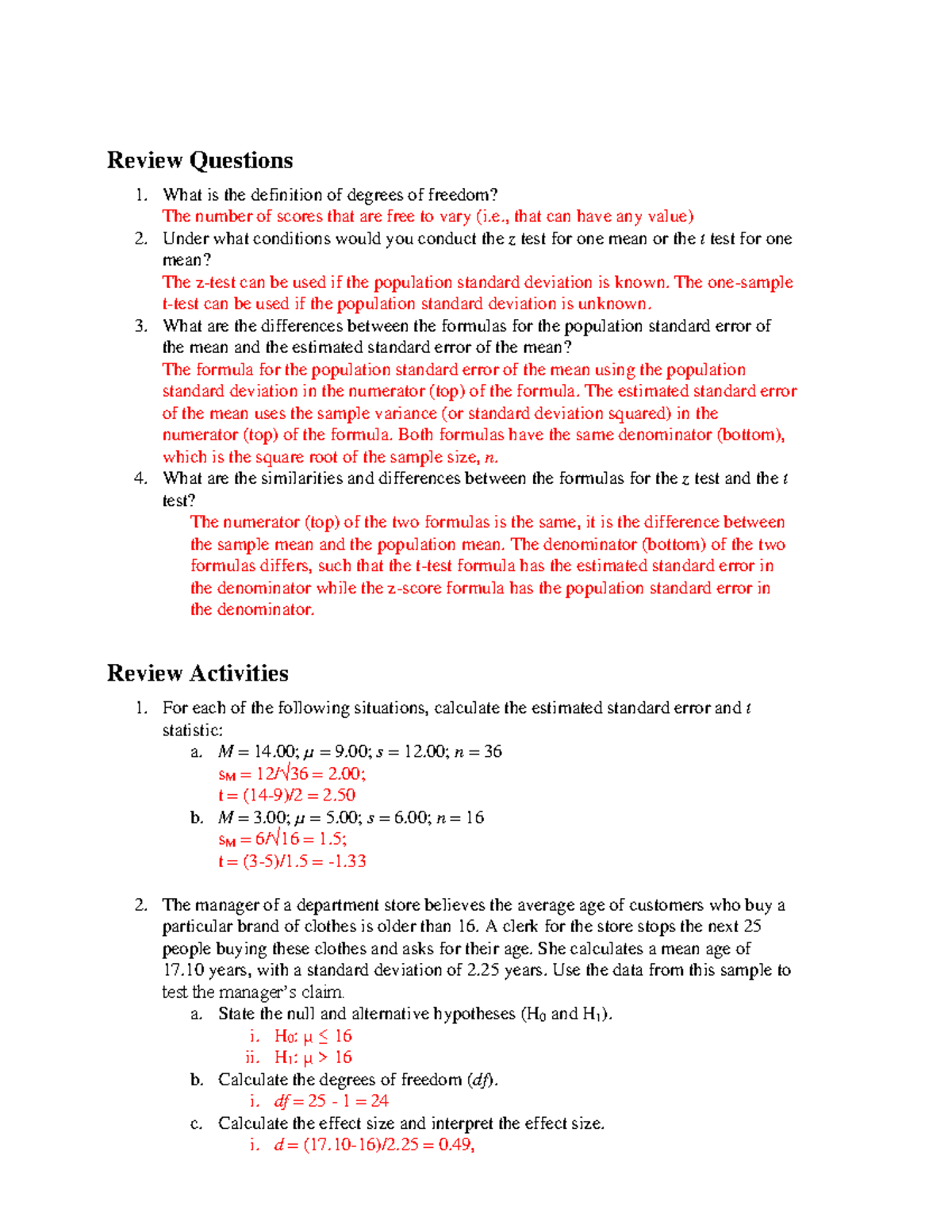 Week 9 Key Concepts Review Activities Solutions - Review Questions What ...