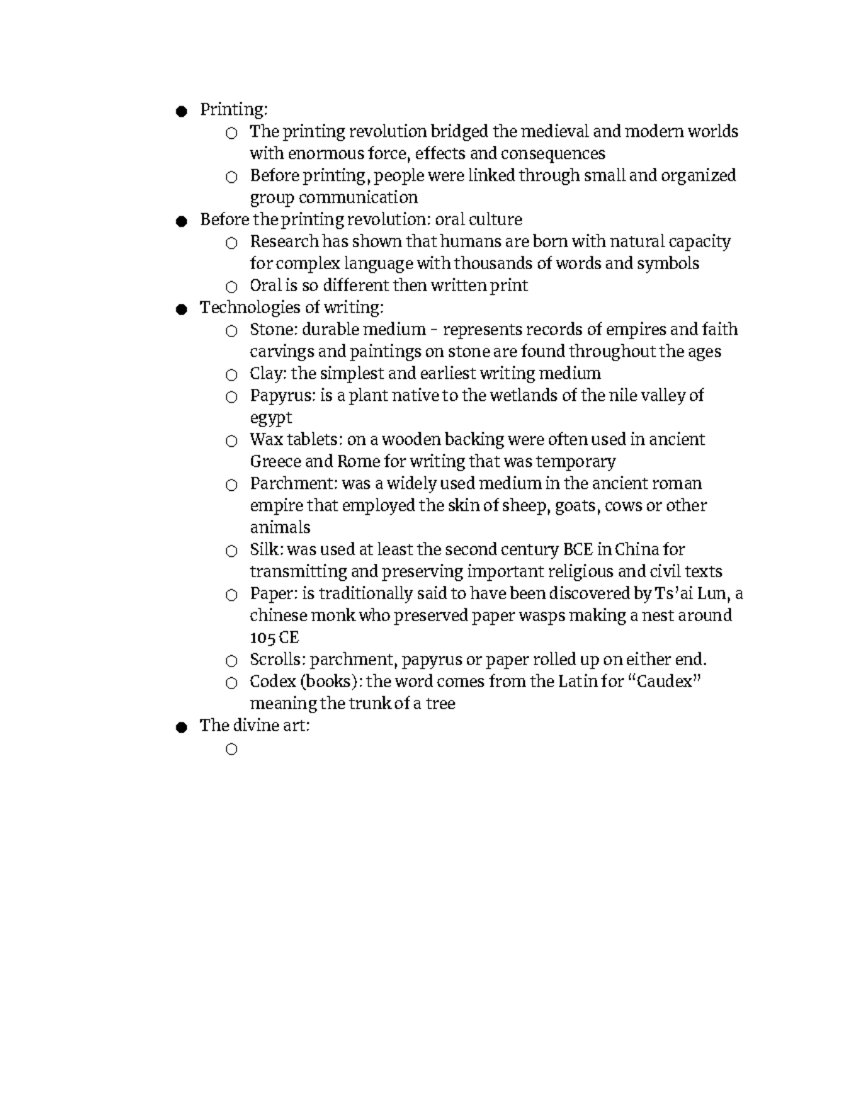 Reading for week 2 - David D - Printing: The printing revolution ...