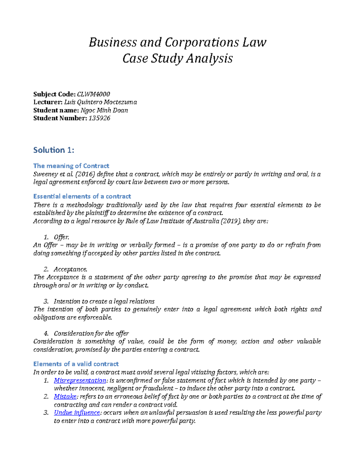 12144 Individual Written Report - Business and Corporations Law Case ...