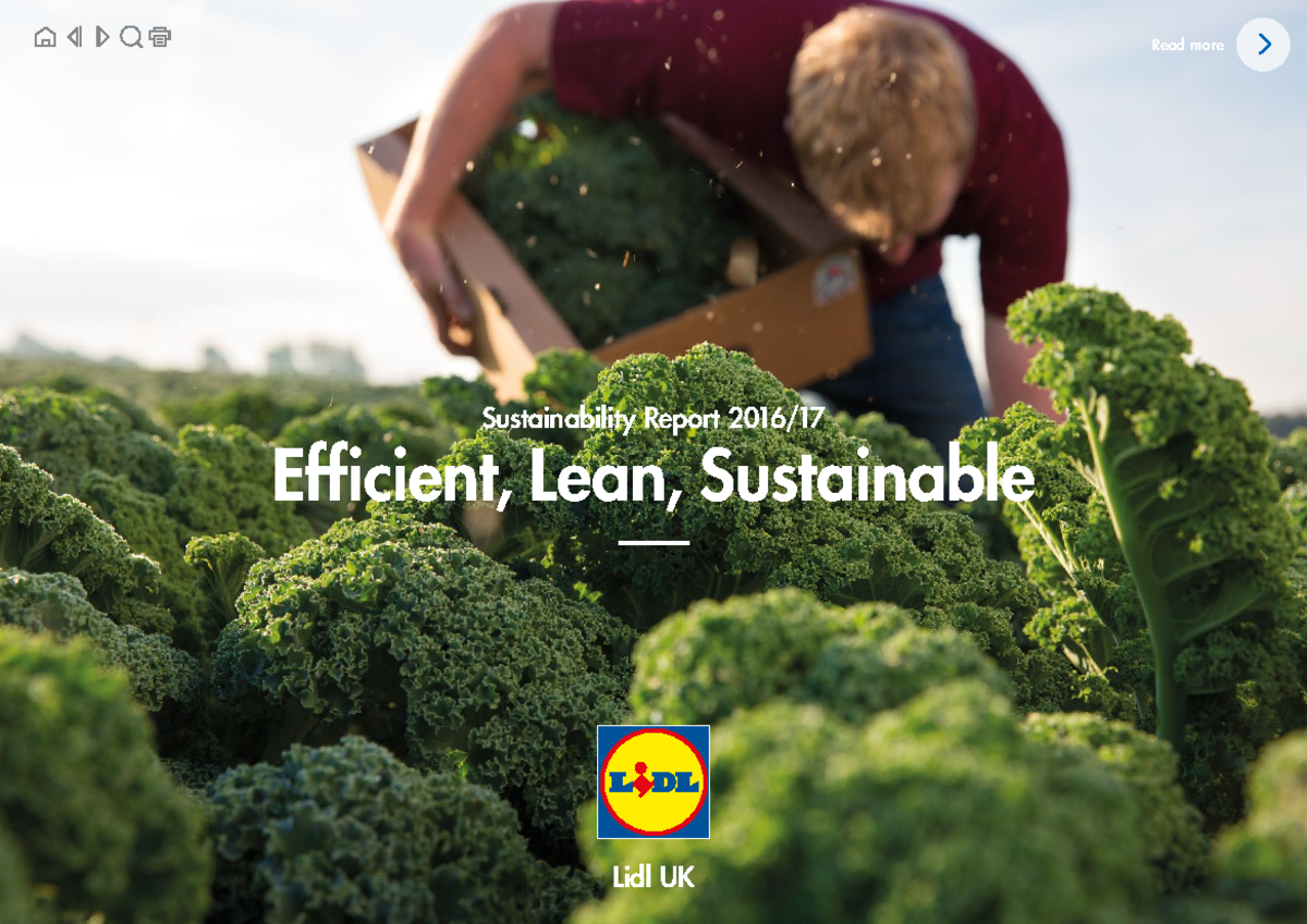 Lidl SR Report 2017 - Sustainability Report 2016/ Efficient, Lean ...