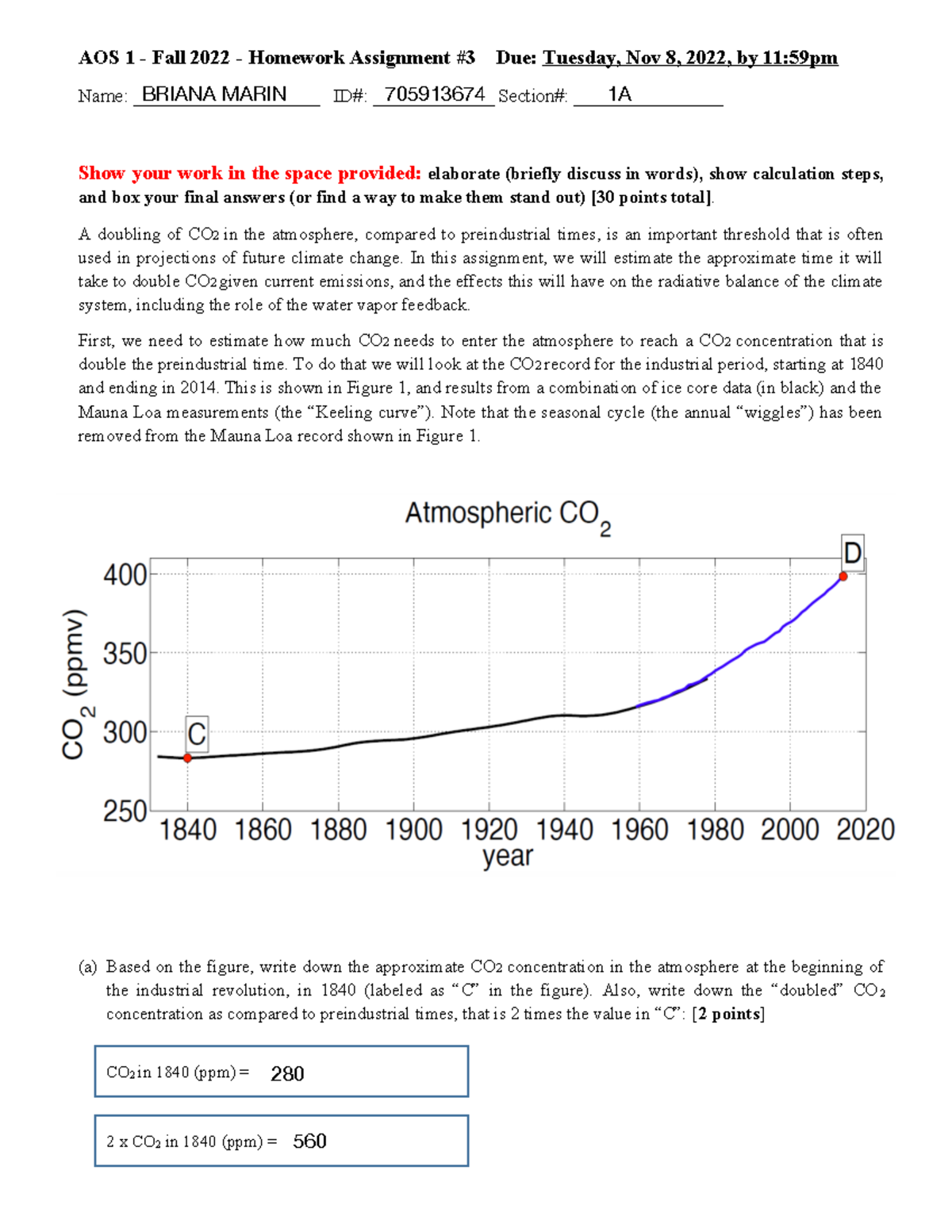 AOS 1 Fall 2022 Homework#3 Assignment - Tagged - AOS 1 - Fall 2022 - Homework Assignment #3 Due ...