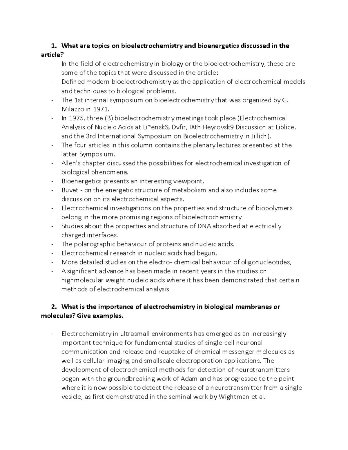 Anachem- Bioelectro- Dingle - 1. What are topics on bioelectrochemistry ...