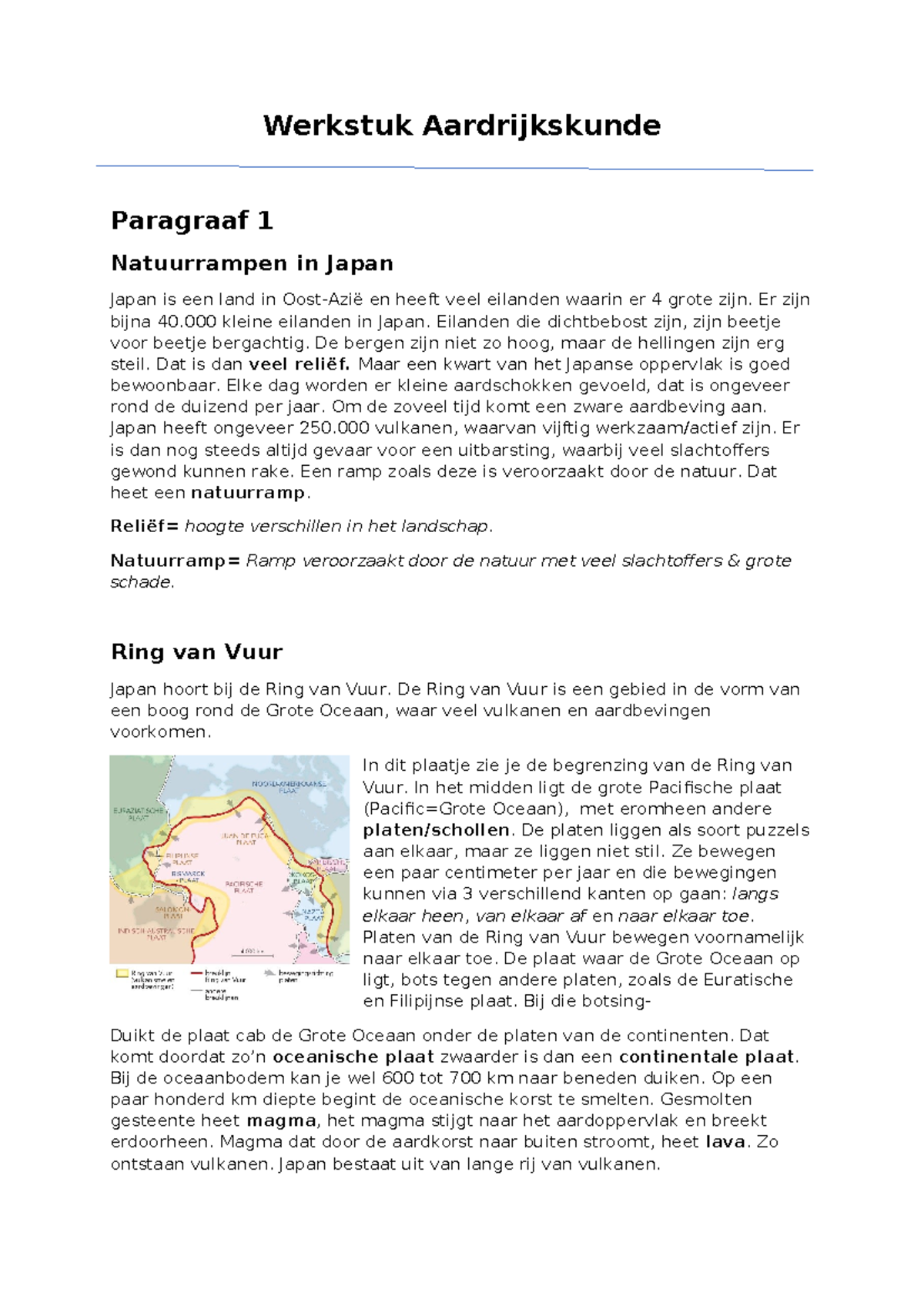 Werkstuk Aardrijkskunde - Werkstuk Aardrijkskunde Paragraaf 1 ...