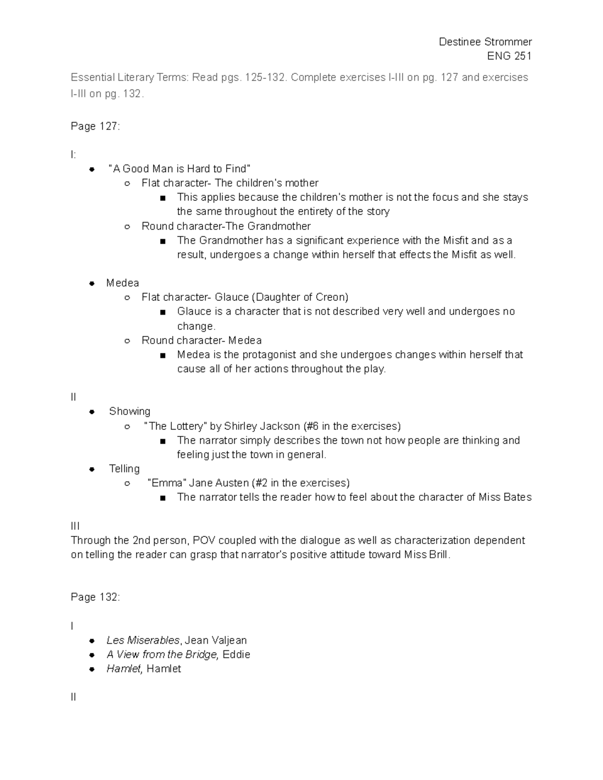 Essential Literary Terms 127, 132 - Destinee Strommer ENG 251 Essential ...
