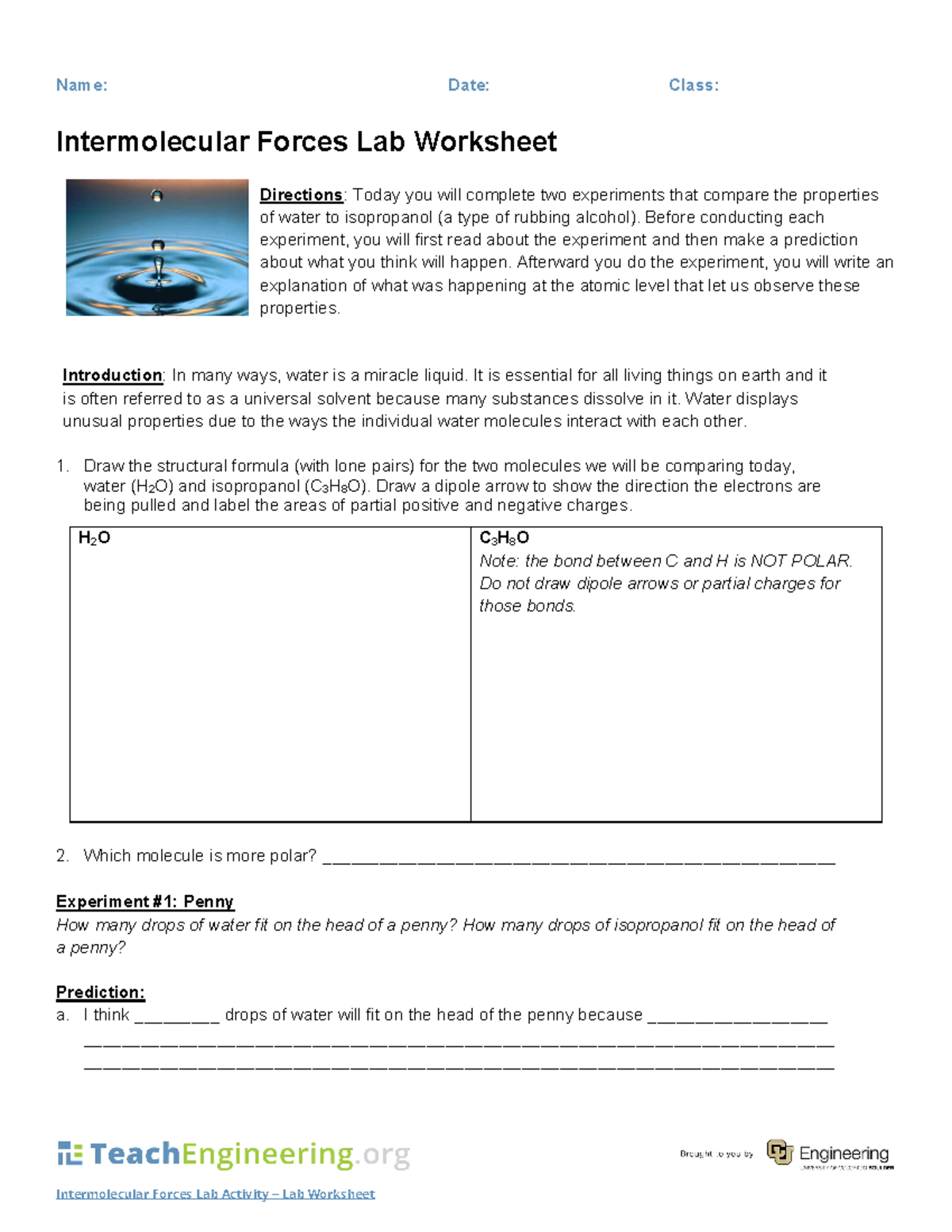 Bos 2580 balance liquid coin forces activity worksheet - Intermolecular ...