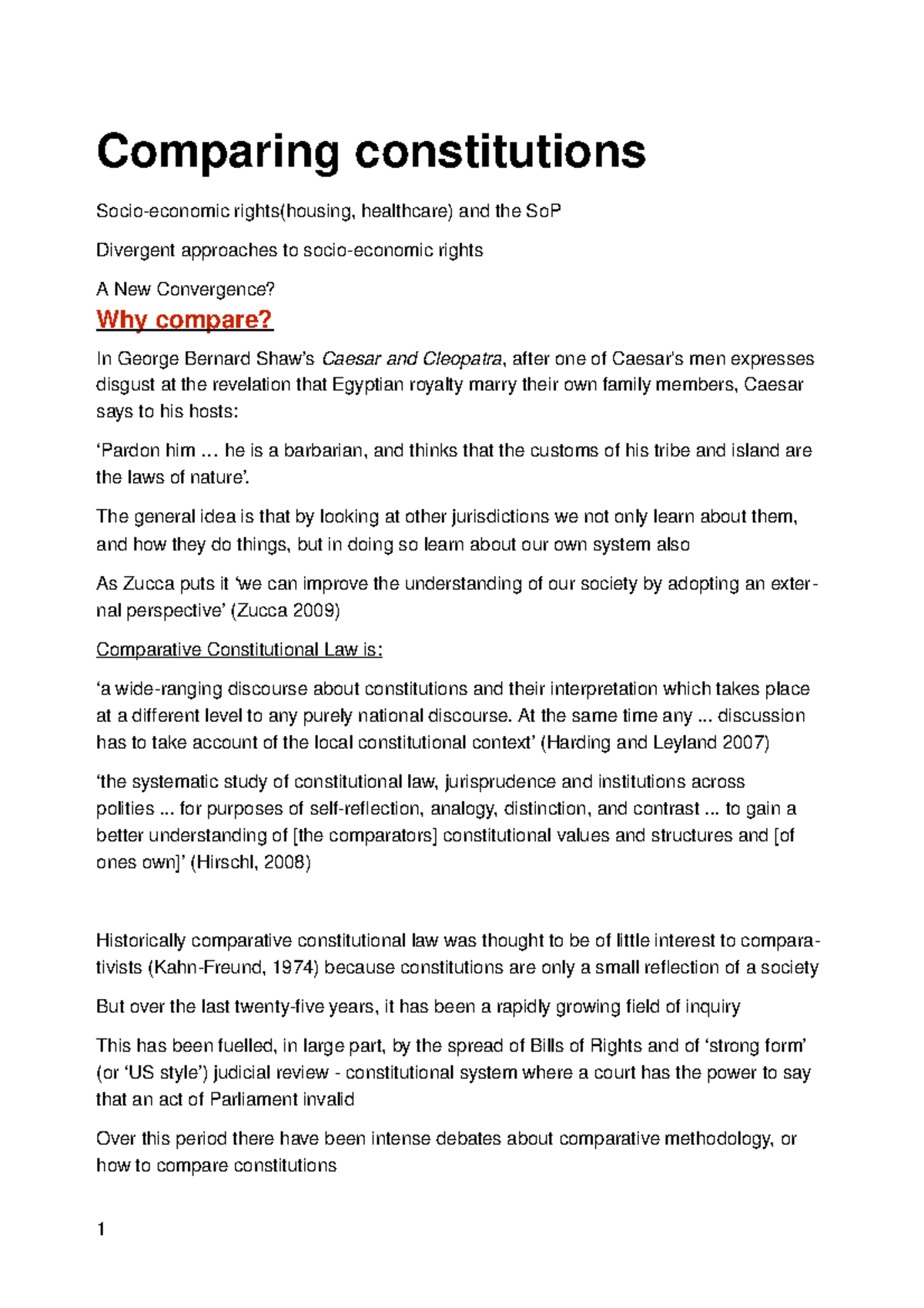 Comparing Constitutions - Compar ing const itutions Socio-economic ...