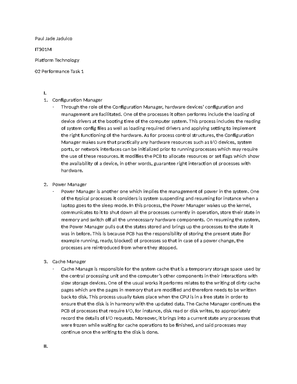 02 Performance Task 1 (Plat Tech) - Paul Jade Jadulco IT301M Platform ...
