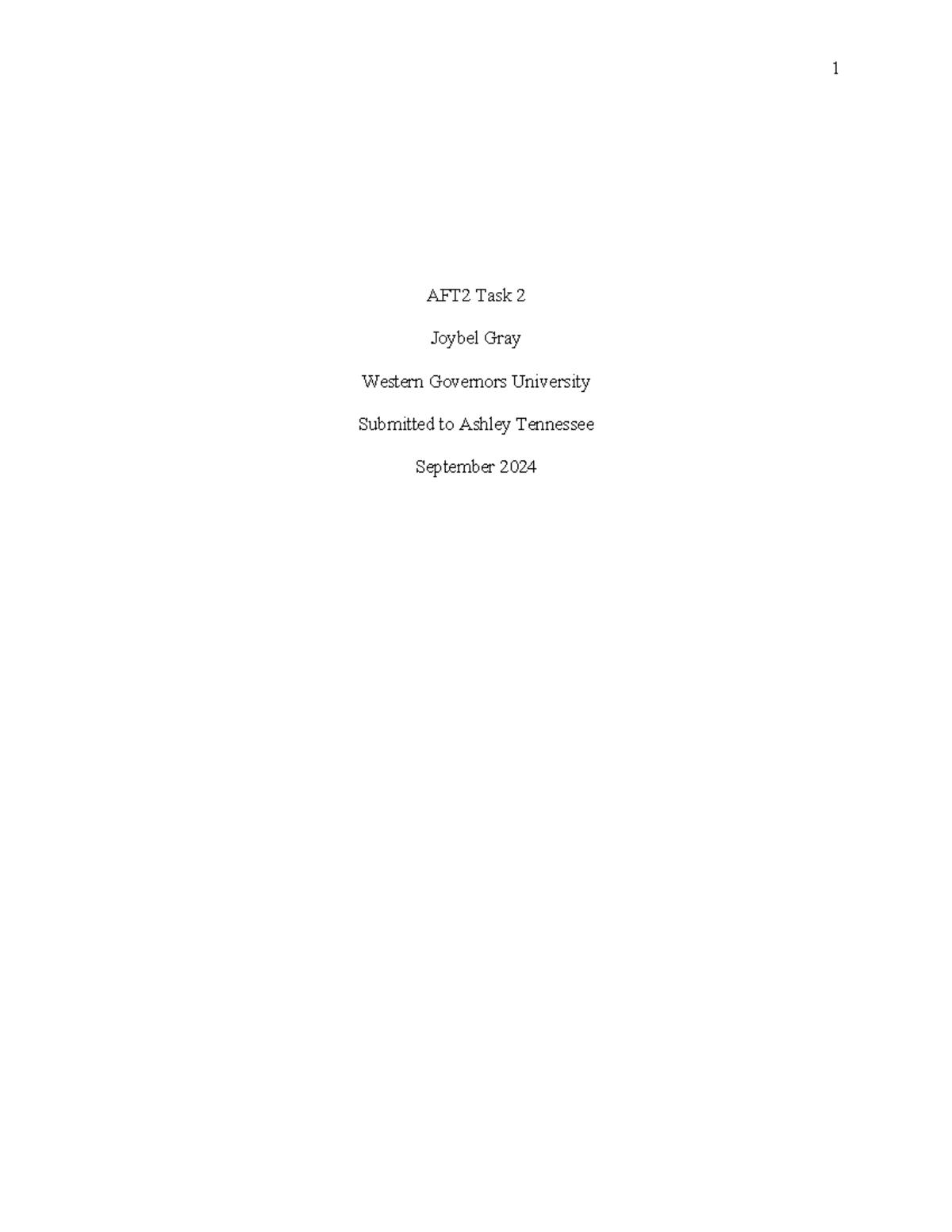 AFT2 Task2 - Sentinel Event - Studocu