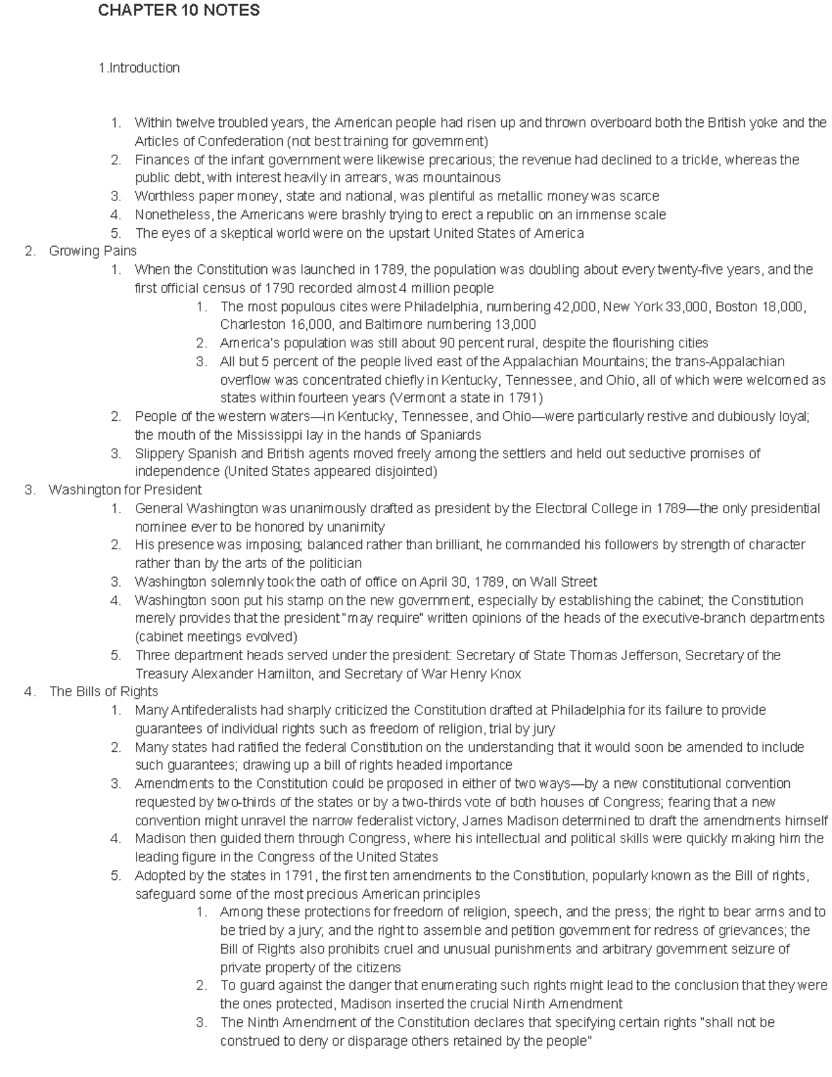 Lecture 10 notes - CHAPTER 10 NOTES 1 Within twelve troubled years, the ...