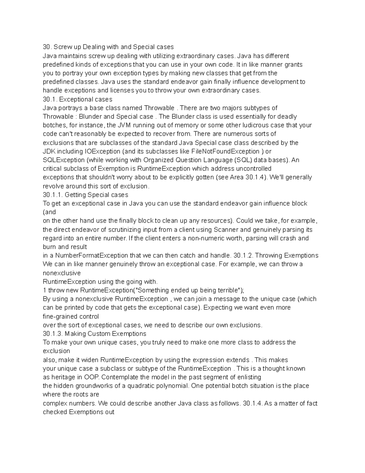 Intro To Computer Science Chpt 30 Screw Up Dealing With And Special 4371