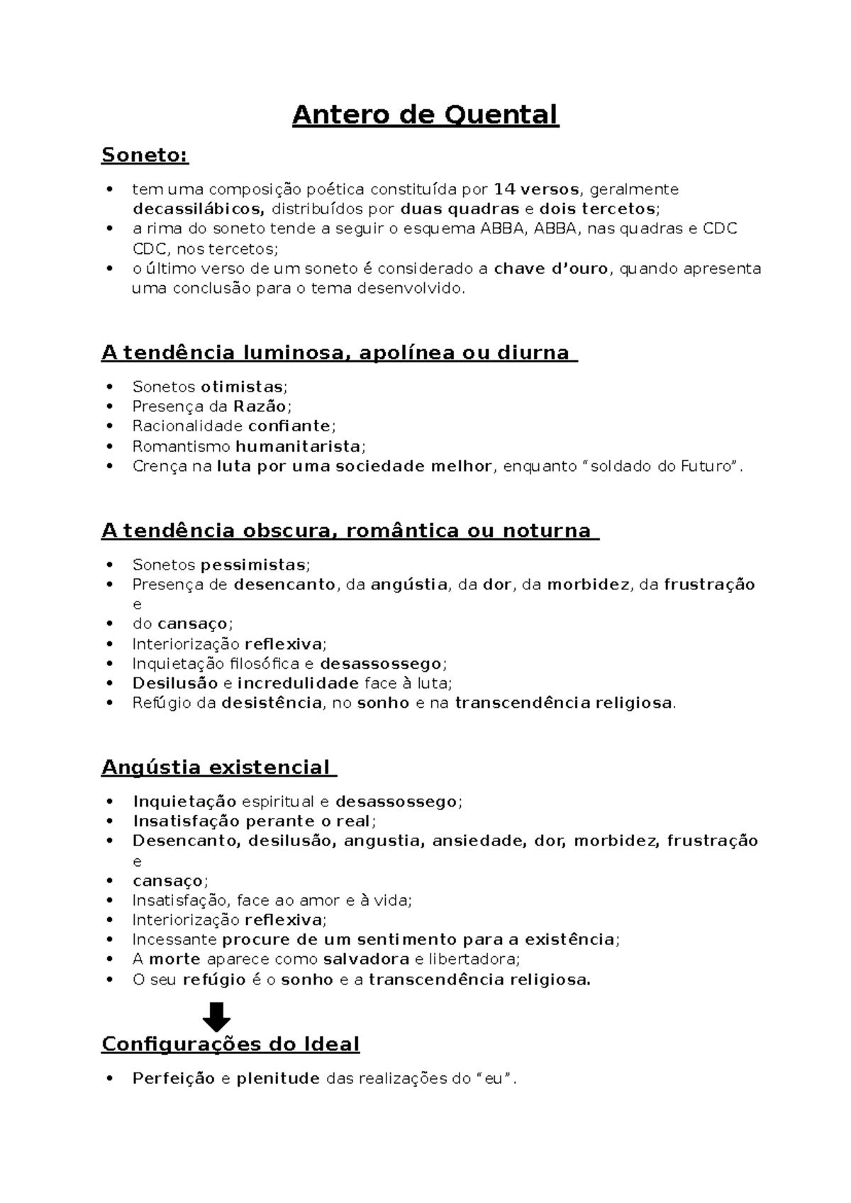 Antero de Quental - Antero de Quental Soneto: tem uma composição ...