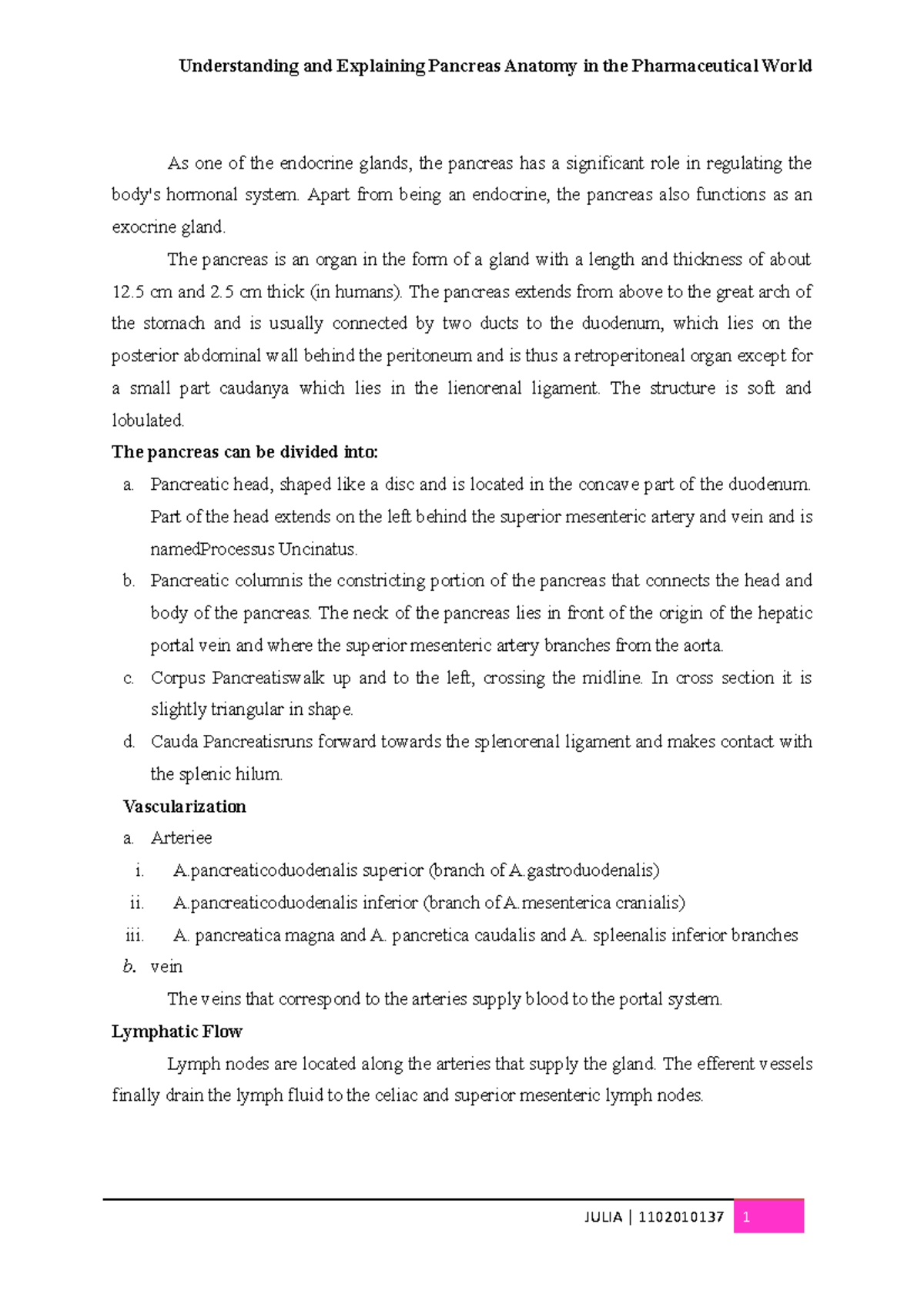 Understanding and Explaining Pancreas Anatomy in the Pharmaceutical ...